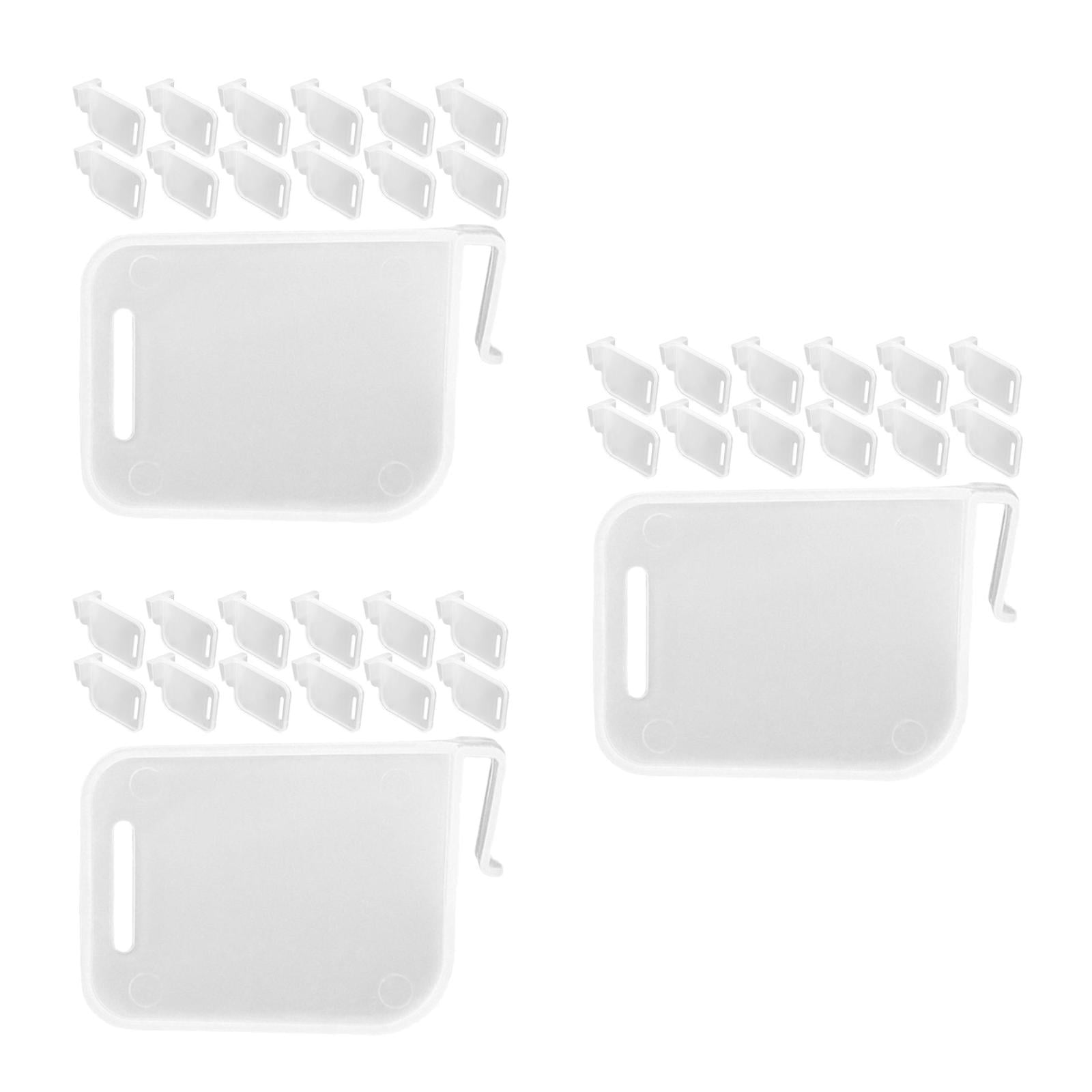 Raindrops 72 pcs Adjustable Fridge Bin Partition White Plastic Fridge ...