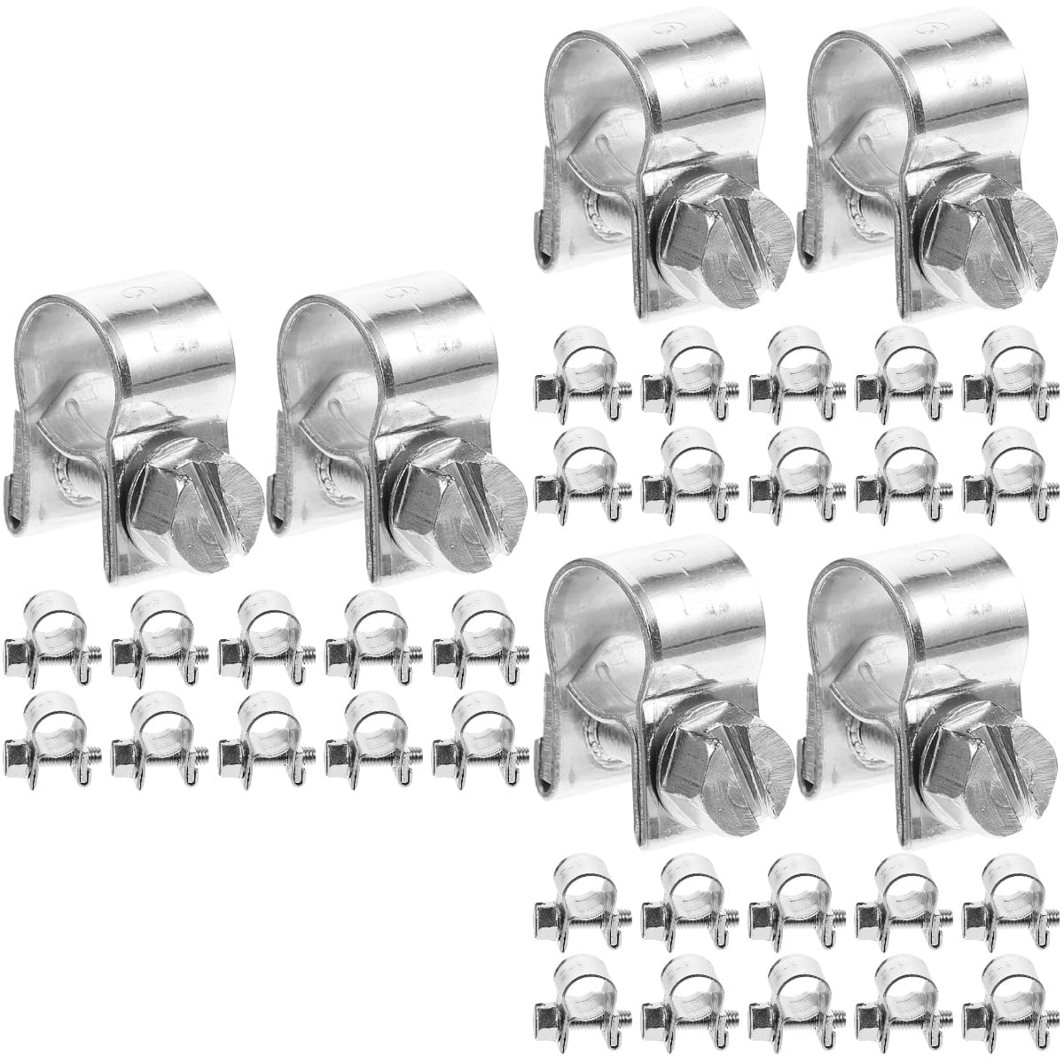 Raindrops 75 pcs Stainless Steel Hose Clamp Injection Hose Clamp Clip ...