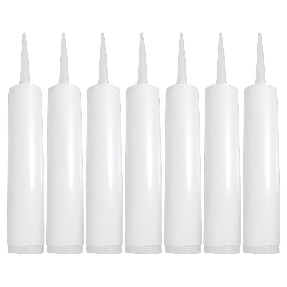 7pcs Reusable 300ml Empty Caulk Tubes Fillable Plastic Caulking Sealant ...