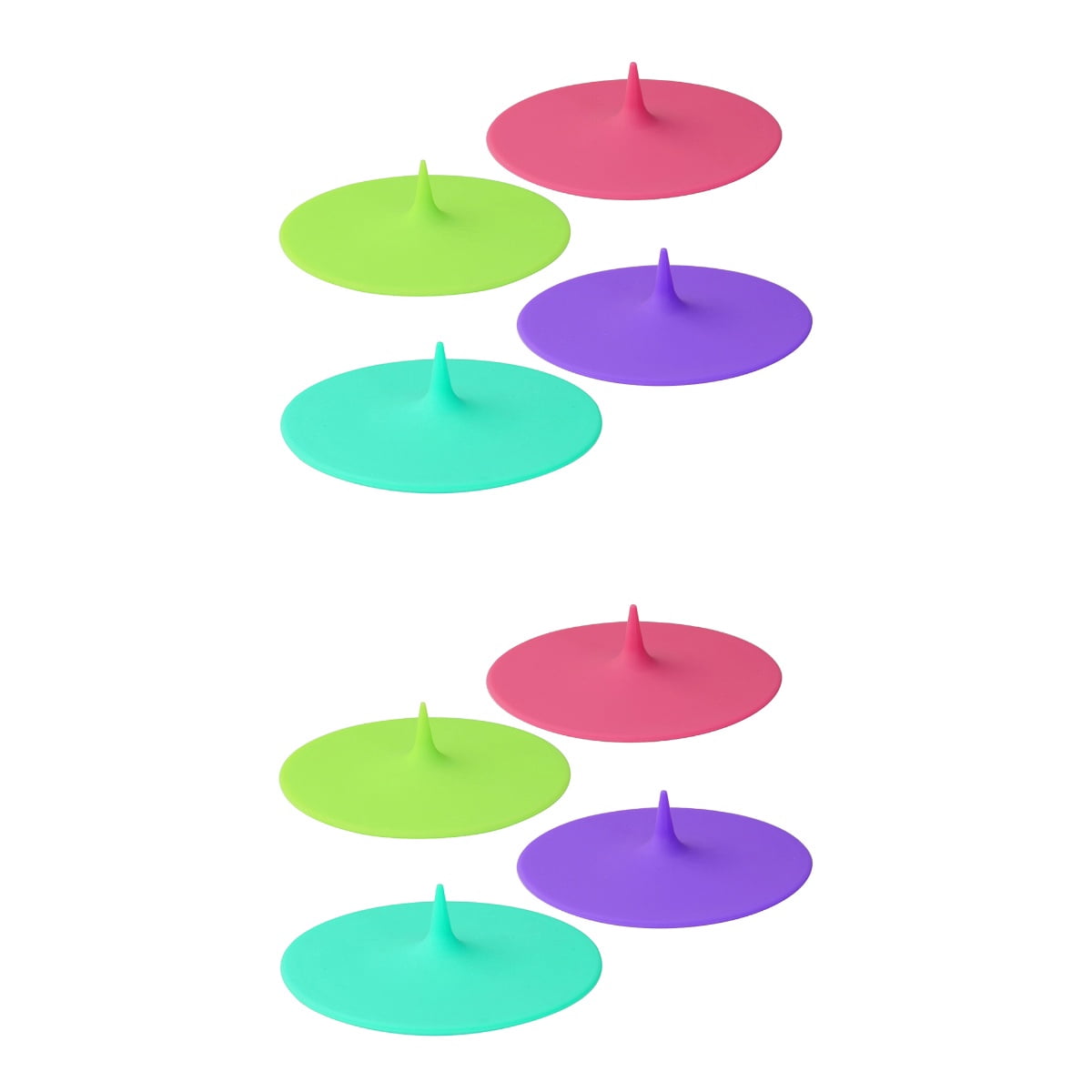 Raindrops 8 PCS Water Drop Shaped Leak-Proof Silicone Cup Lids Candy ...