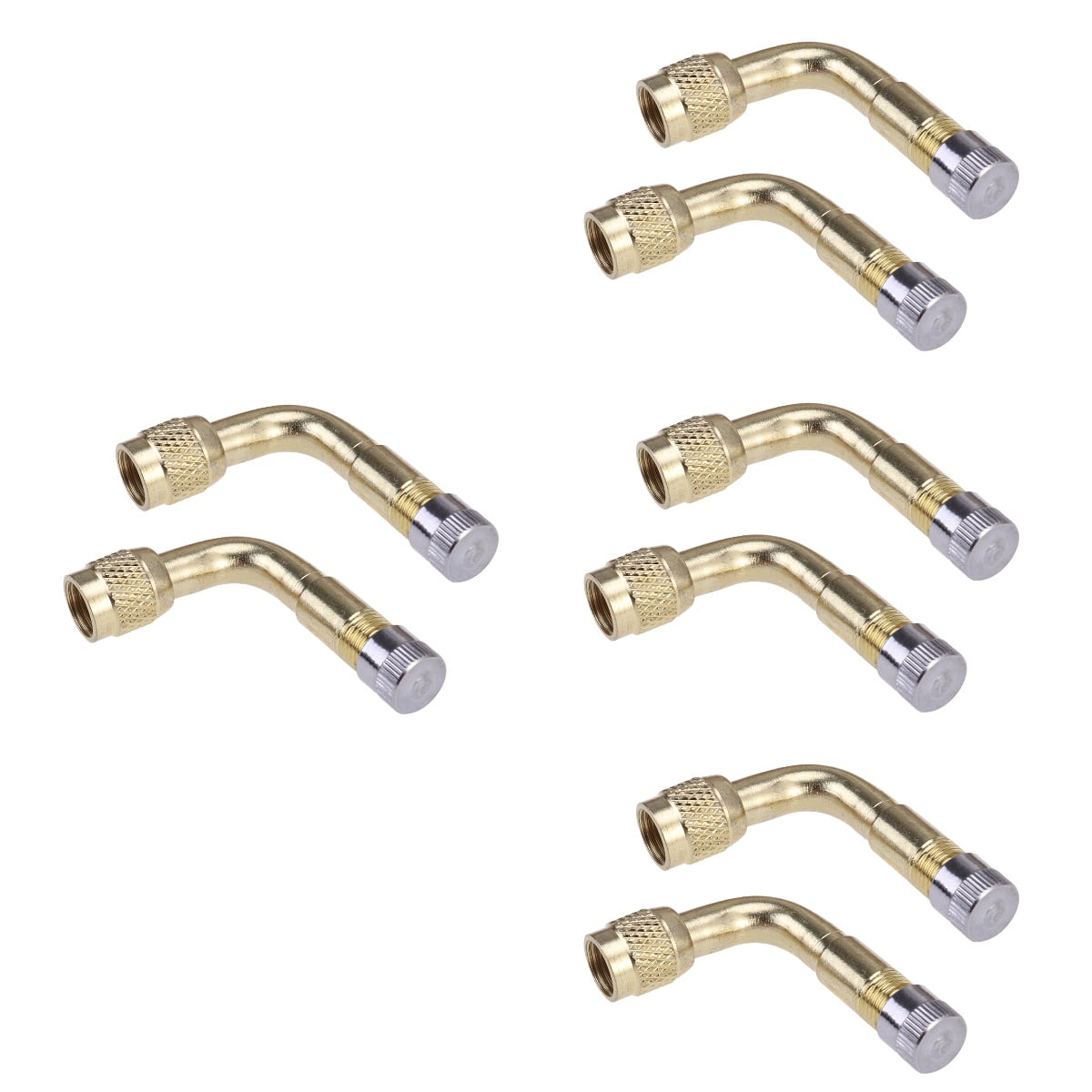 Raindrops 8 Pcs 90 Degree Brass Air Schrader Stem with Extension ...