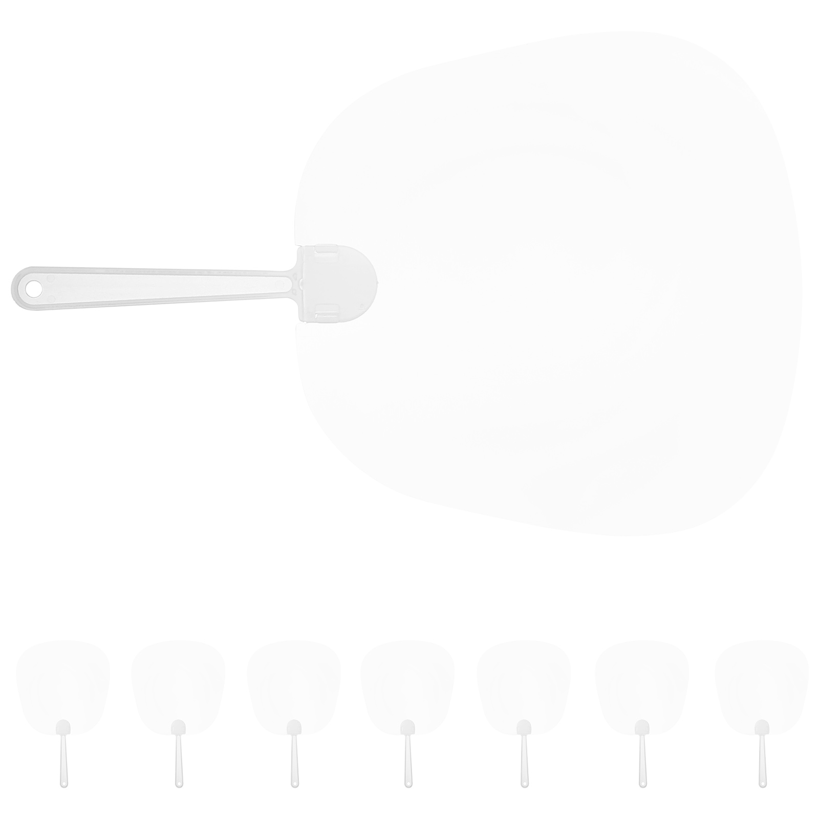 Raindrops 8 Pcs Clacking Fan Transparent Blank DIY Fans Color ...