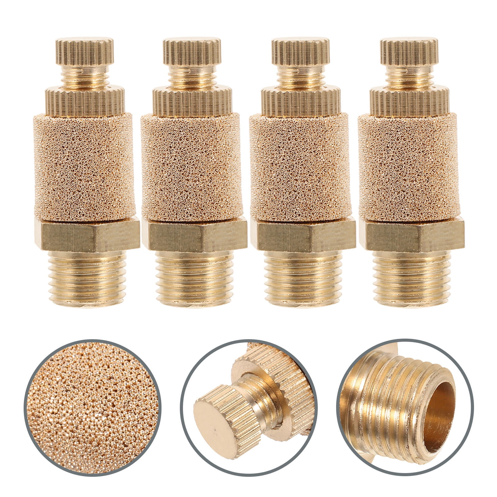 Raindrops 8 Pcs Compressor Exhaust Muffler Compressed Pneumatic ...