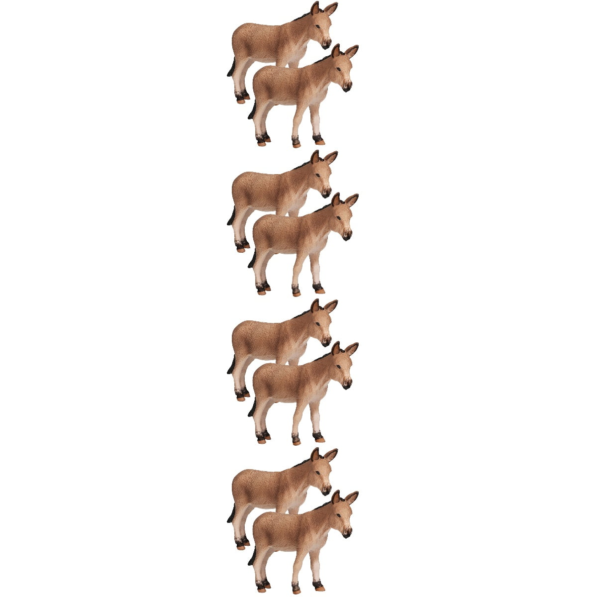 Raindrops 8 Pcs Donkey Model Desktop Donkey Decoration Standing Donkey ...