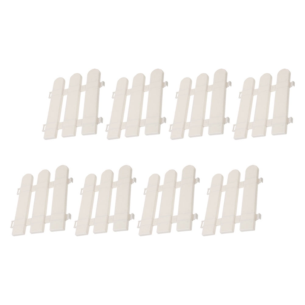 Raindrops Durable Plastic Garden Fence Accessories for Home 8pcs White ...
