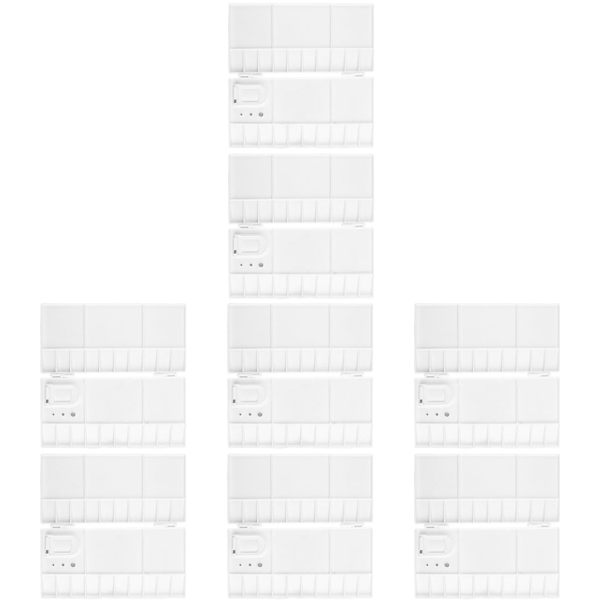 Raindrops 8 Pcs Painting Color Mixing Tray Watercolor Pigments Box Art ...