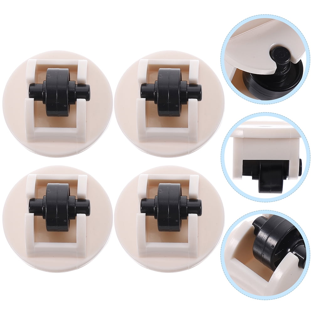 Raindrops 8 Pcs Paste One-way Wheel Mini Caster Wheels Low Profile ...
