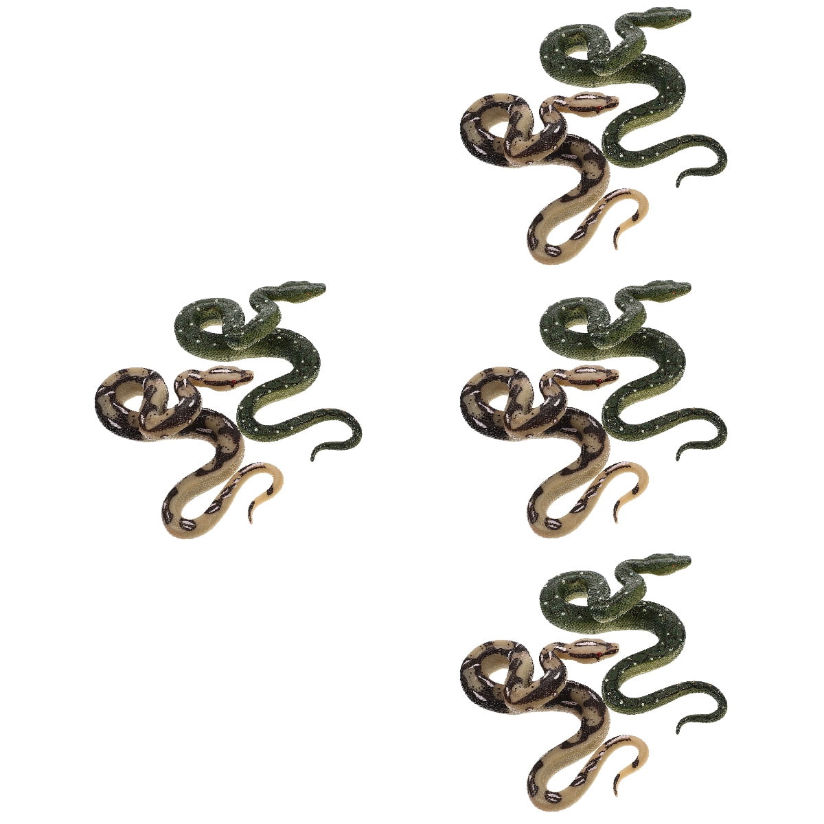 Raindrops 8 Pcs Plastic Snake Figure Snake Toy Simulation Animal Model ...