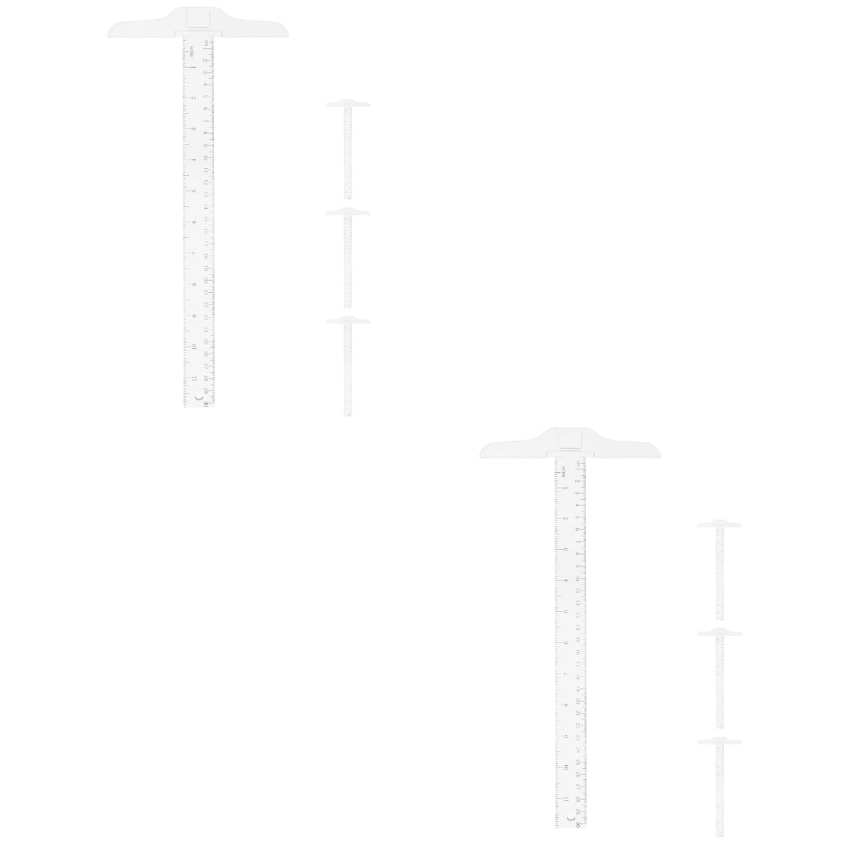 Raindrops 8 Pcs Portable T Shape Rulers T-Square Rulers Measuring T ...