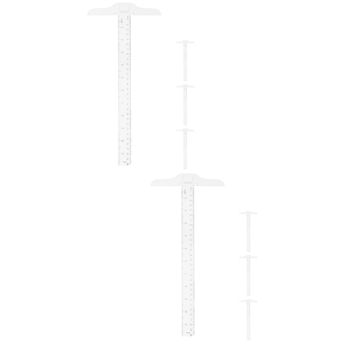 Raindrops 8 Pcs Portable T Shape Rulers T-Square Rulers Measuring T ...