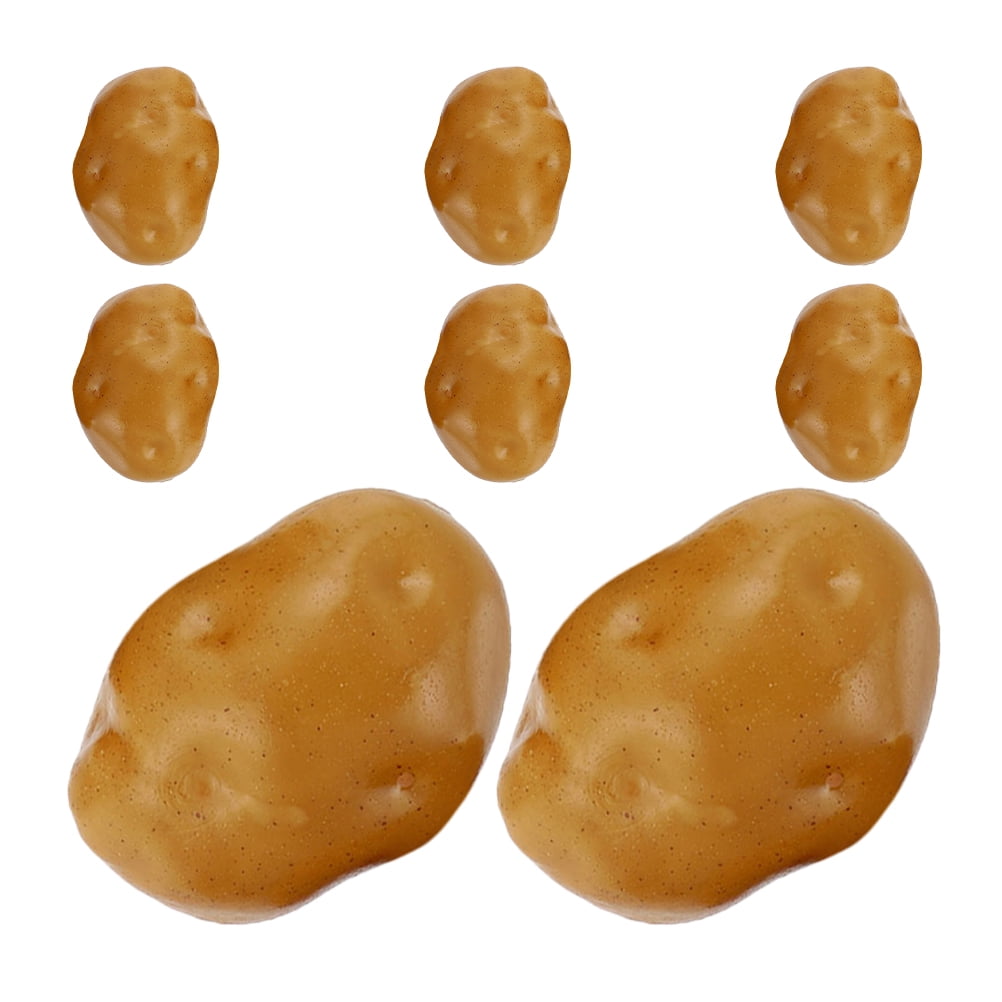 Raindrops 8 Pcs Potato Modeling Ornaments Lifelike Vegetable Fake ...