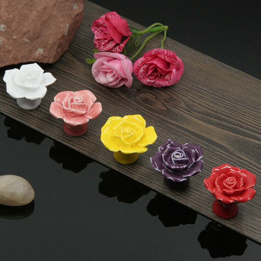 Raindrops 8 Pcs Rose Drawer Pulls Handles French Provincial Child ...
