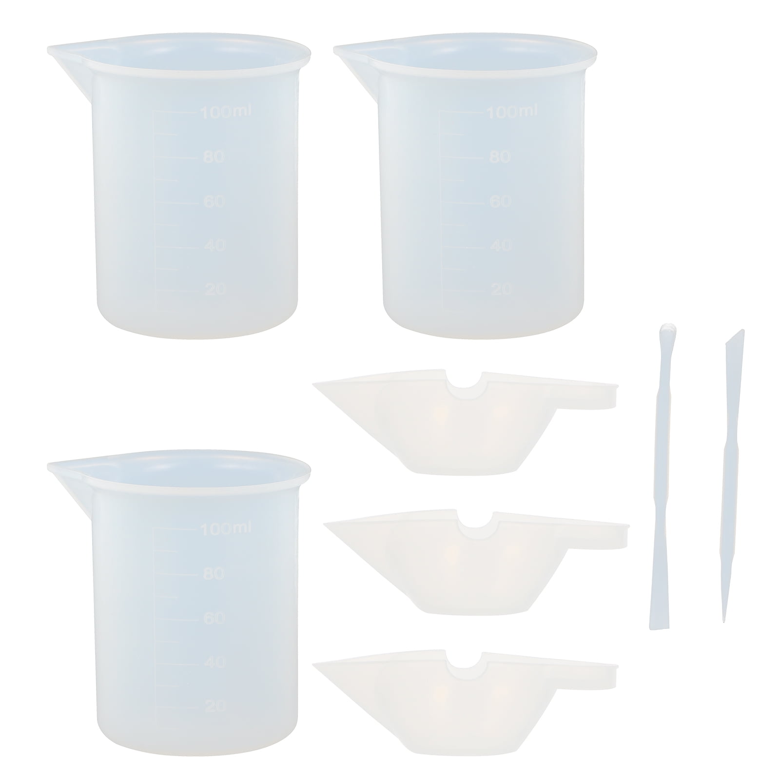 Raindrops 8 Pcs Silicone Dispensing Cup Measure Cute Measuring Cups ...