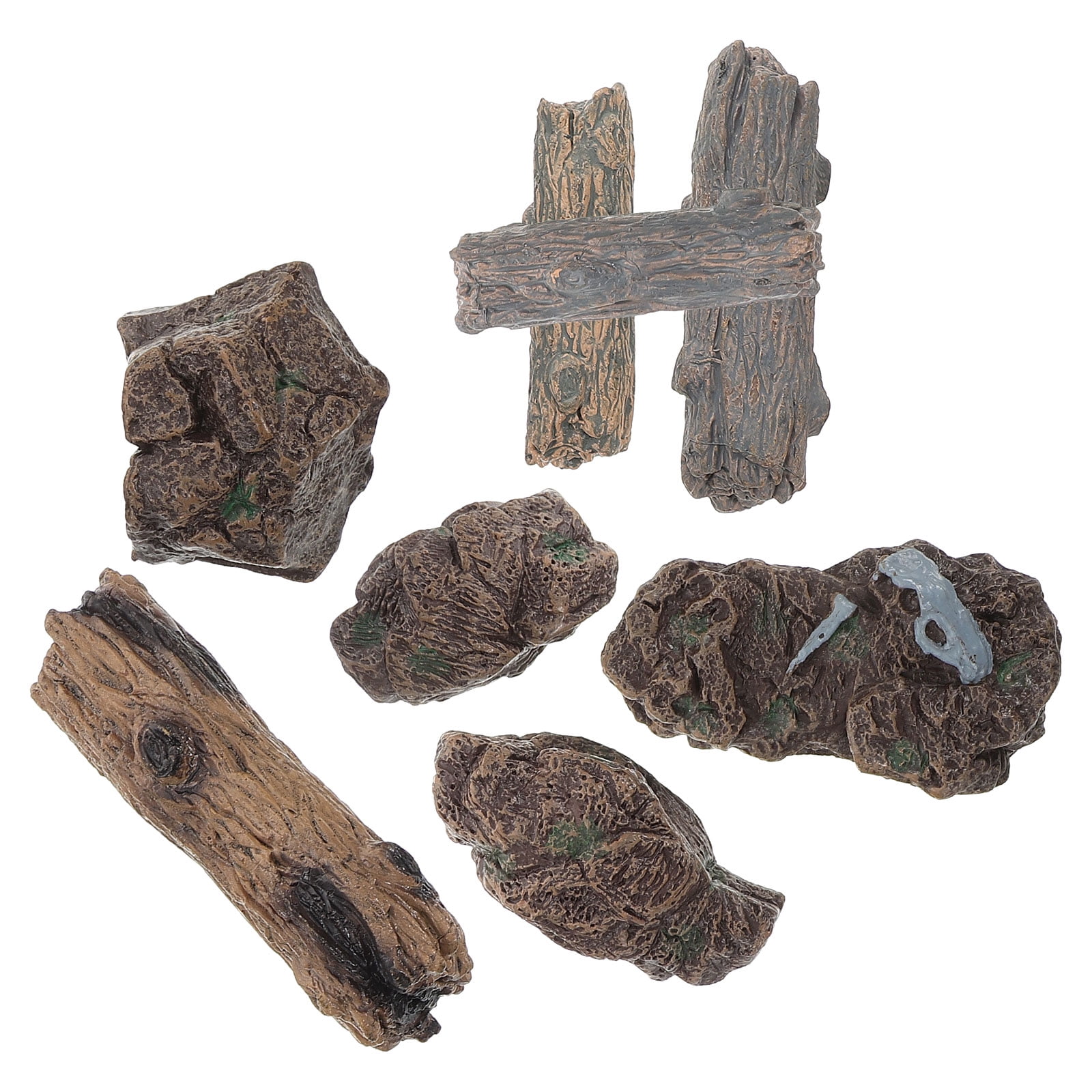 Raindrops 8 Pcs Simulation Tree Stump Ornament Outdoor Gasket Apple ...