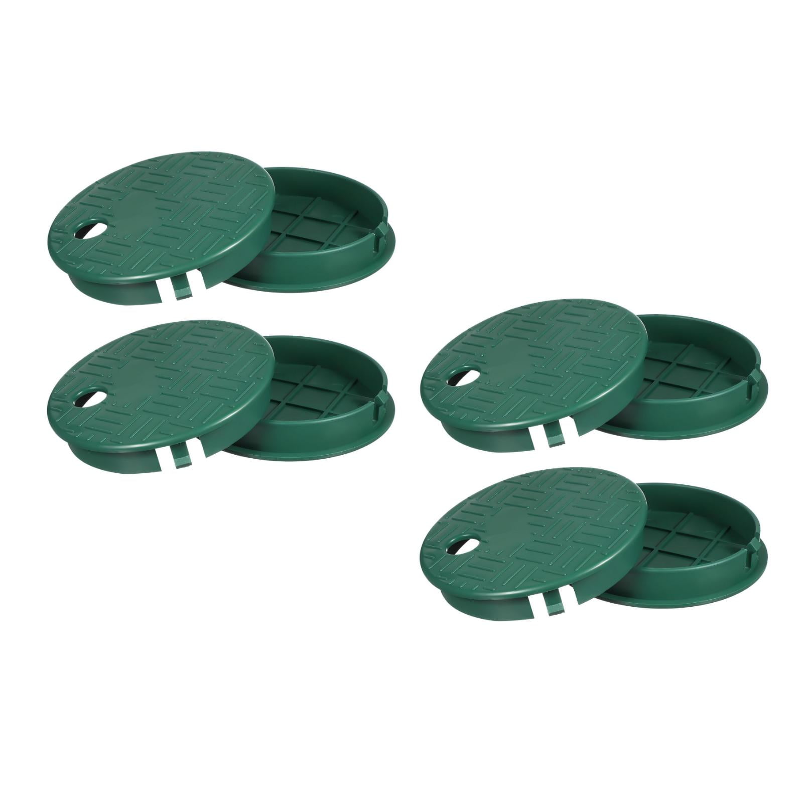 Raindrops 8 Pcs Sprinkler Valve Box Cover, Green Round Valve Box Cover ...