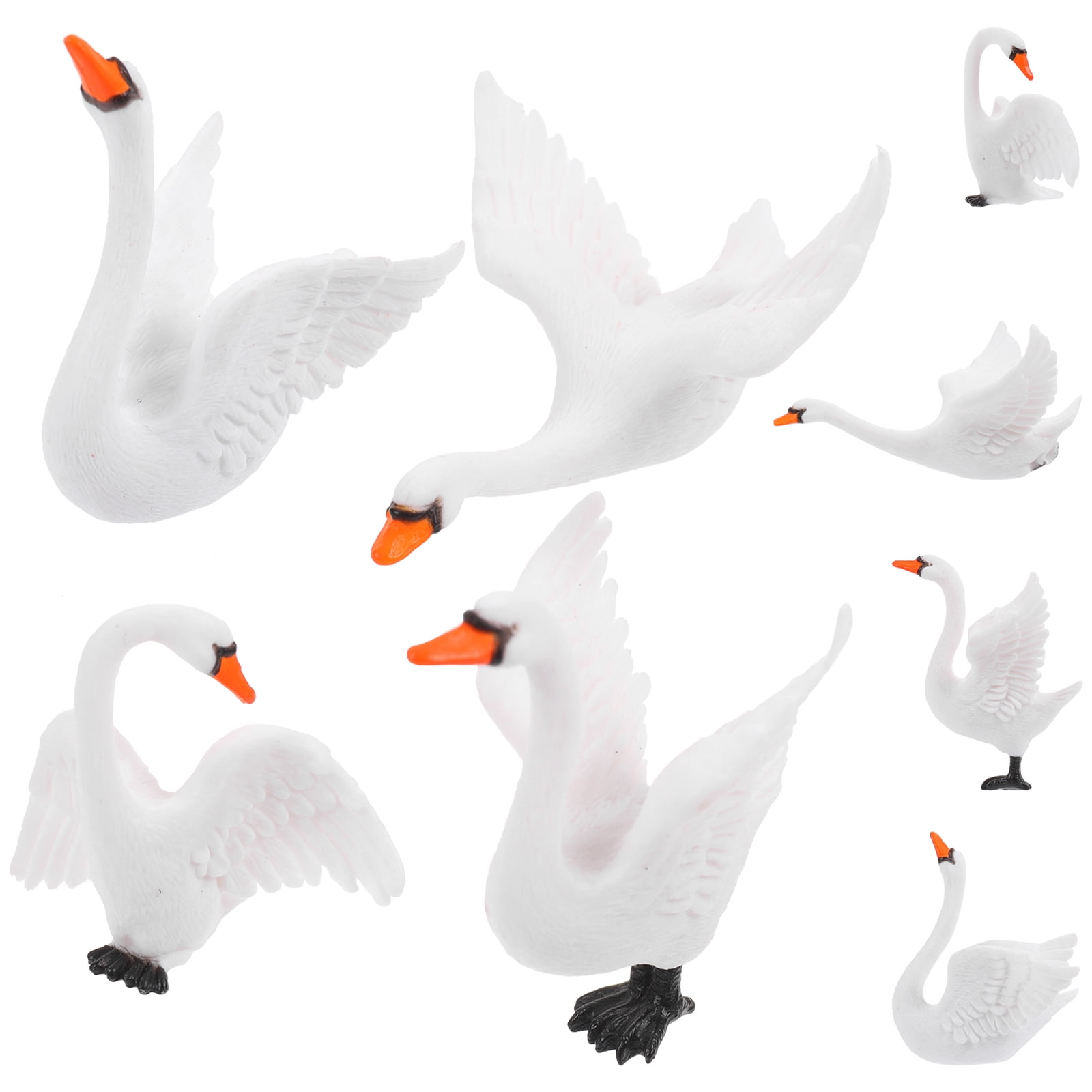 Raindrops White Mini Swan Decor for Decor Made of Durable Plastic ...