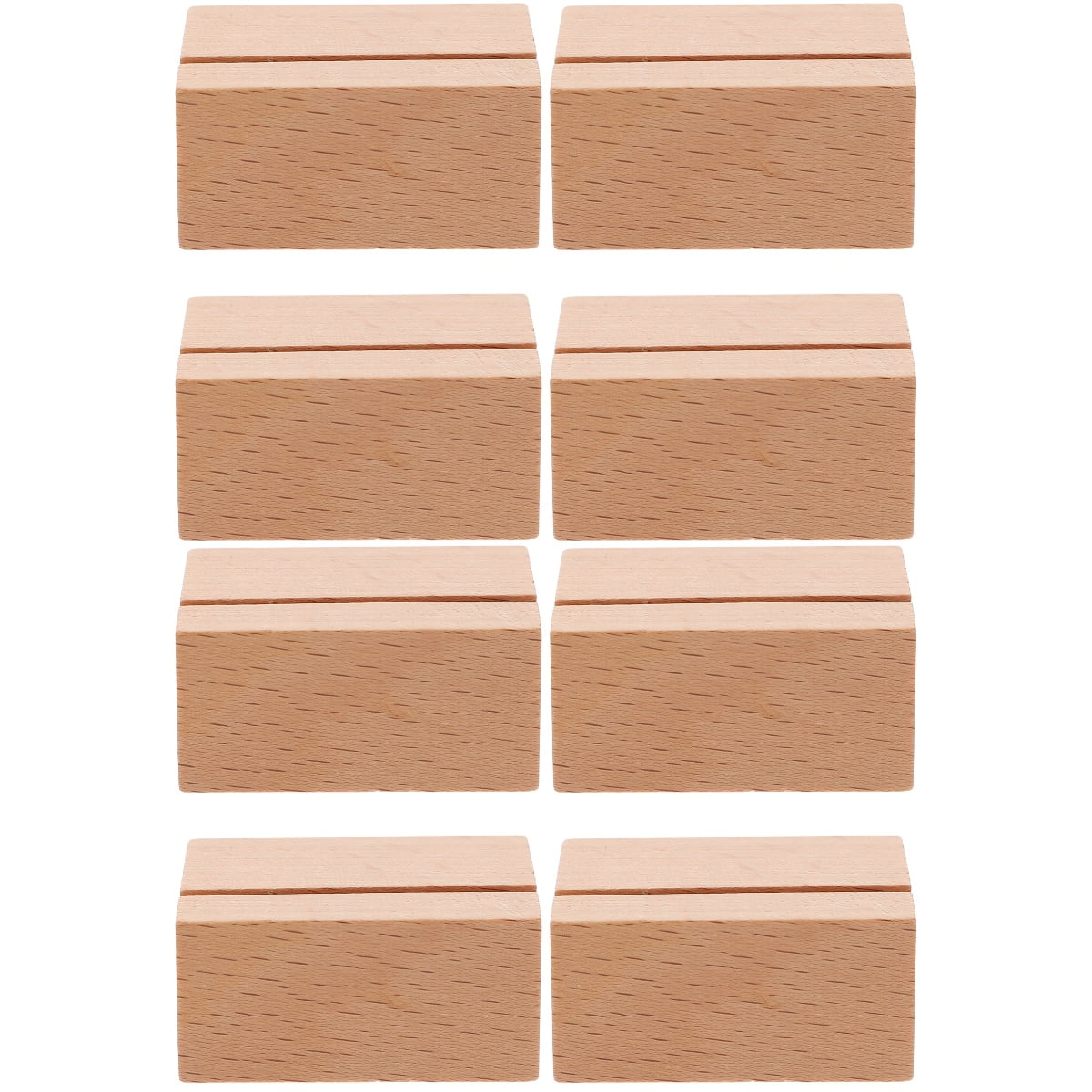 Raindrops 8 Pcs Wood Note Holders Wood Photo Holding Bases DIY Wooden ...
