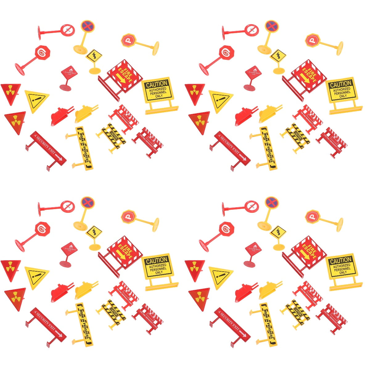 Raindrops 8 Sets Miniature Street Road Signs Playset Traffic Signs ...