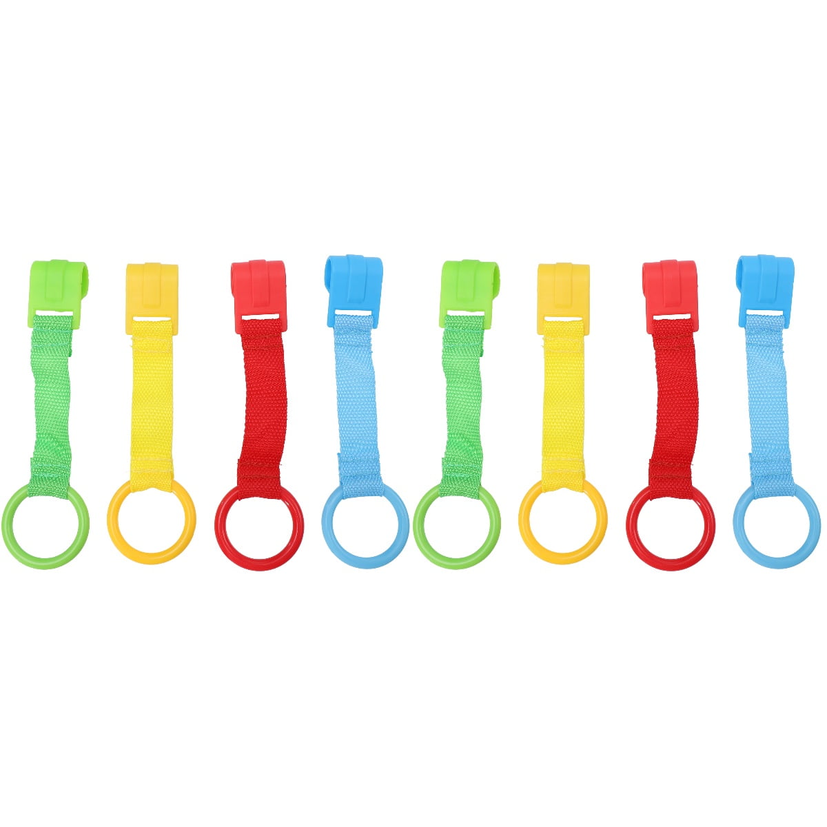 Raindrops 8 pcs Baby Pull Rings Portable Crib Hanging Ring Toddler ...