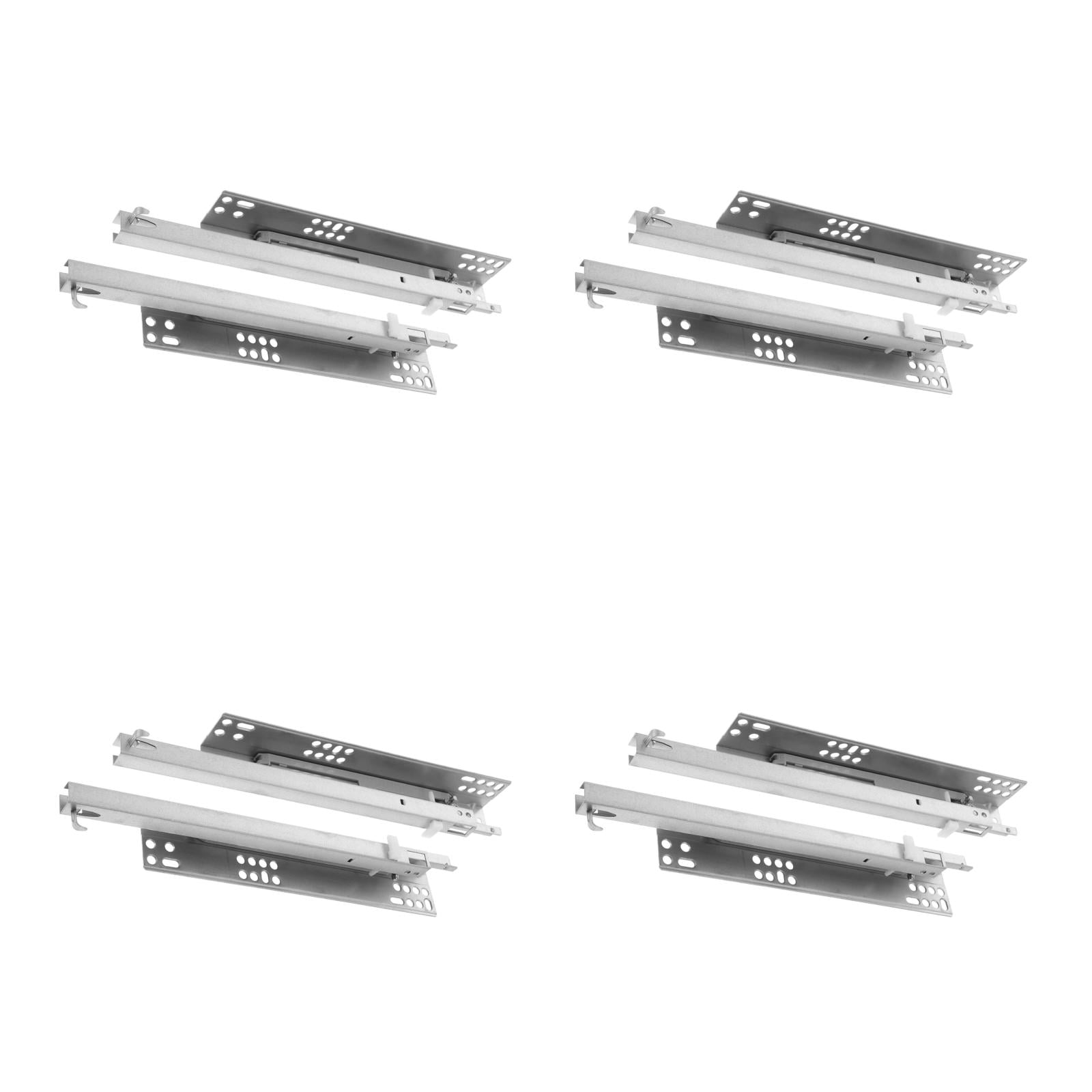 Raindrops 8 pcs Drawer Track Slides Full Extension Bearing Cabinet ...