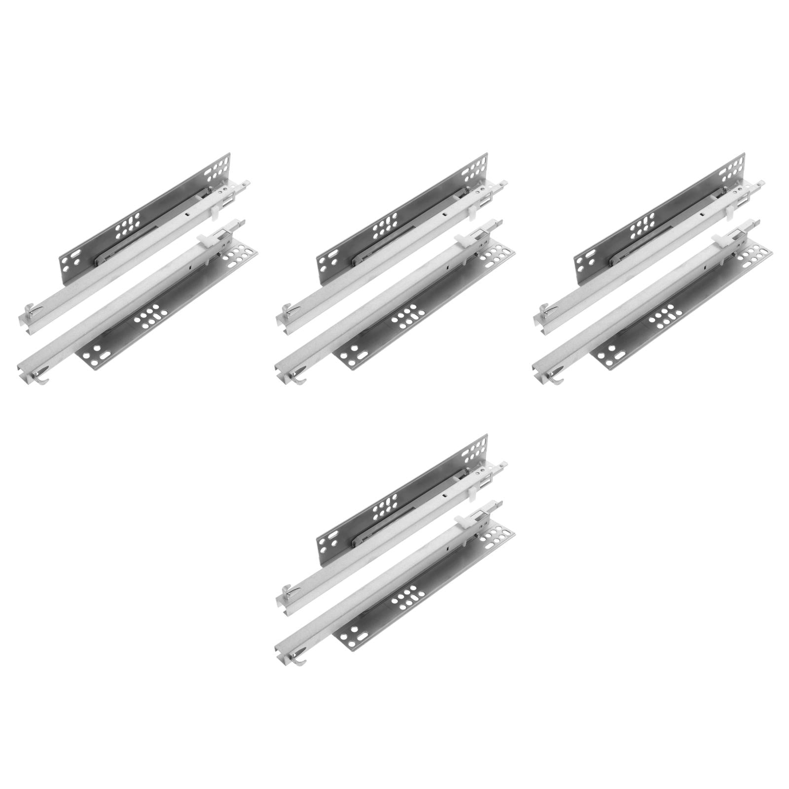 Raindrops 8 pcs Drawer Track Slides Mute Cabinet Rails for Computer ...