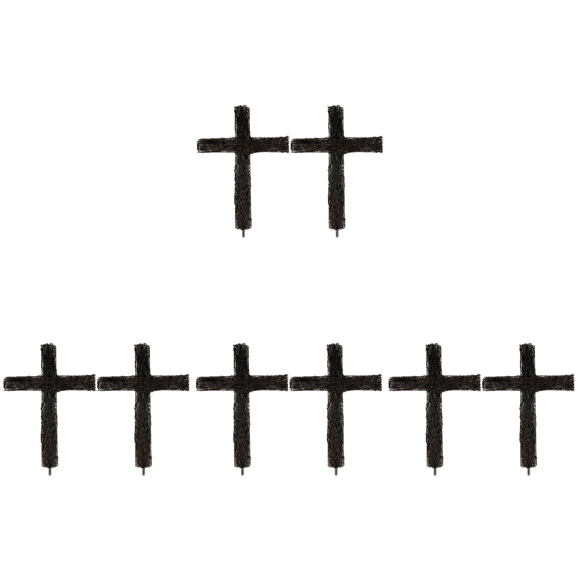 Raindrops 8 pcs Easter Cross Wreath Stake Unfinished Xmas Rattan Woven ...