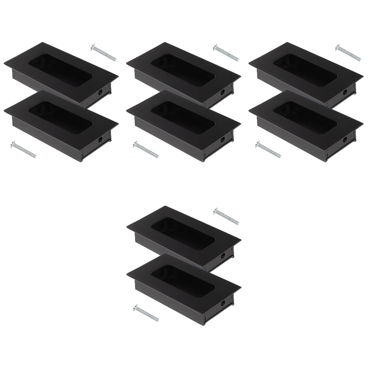 Raindrops 8 pcs Recessed Cabinet Handles Sliding Door Pulls Hidden ...