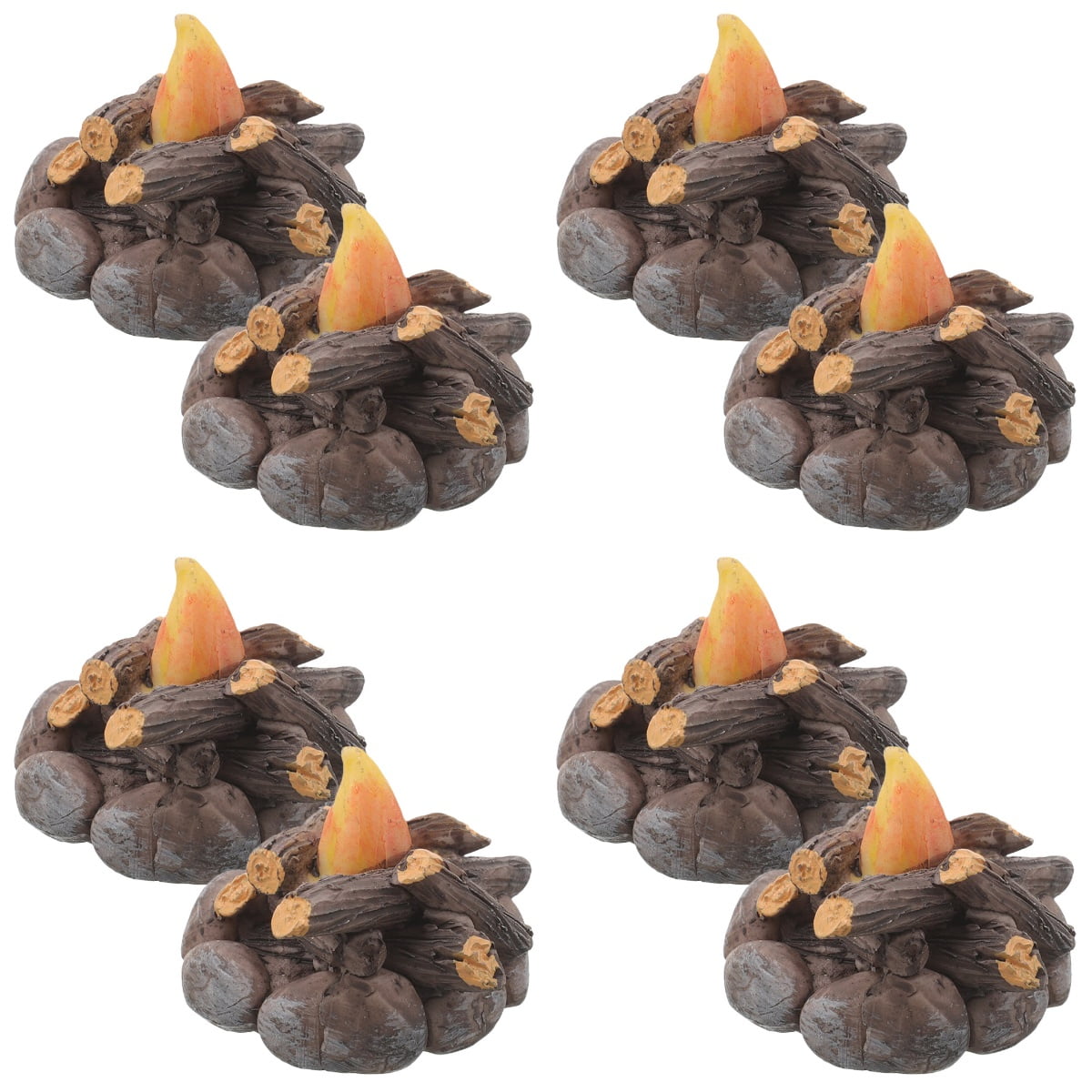 Raindrops 8 pcs Resin Bonfire Model Simulated Campfire Model Tiny House ...