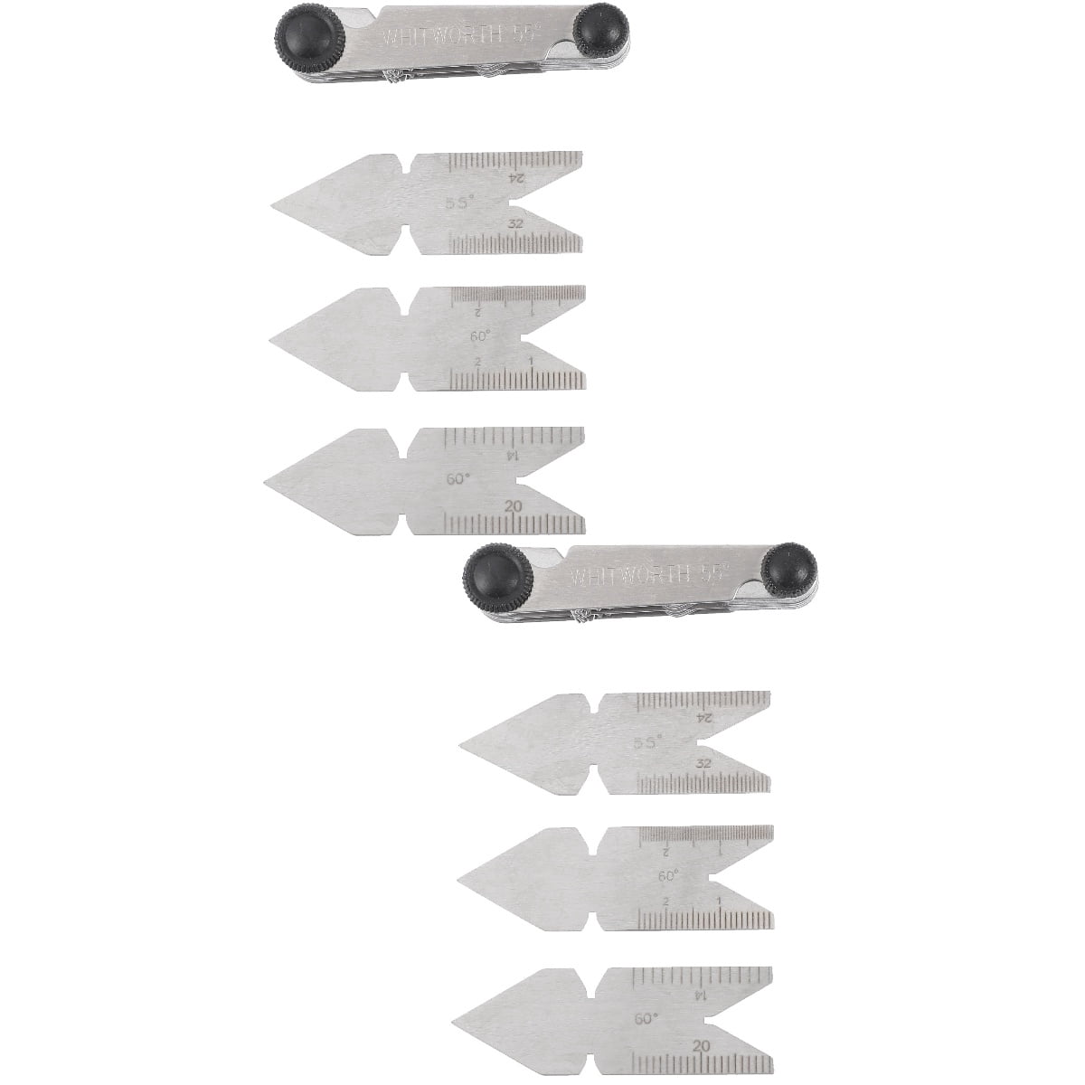 Raindrops 8-Piece Screw Thread Pitch and Gauge Measuring Tool for ...