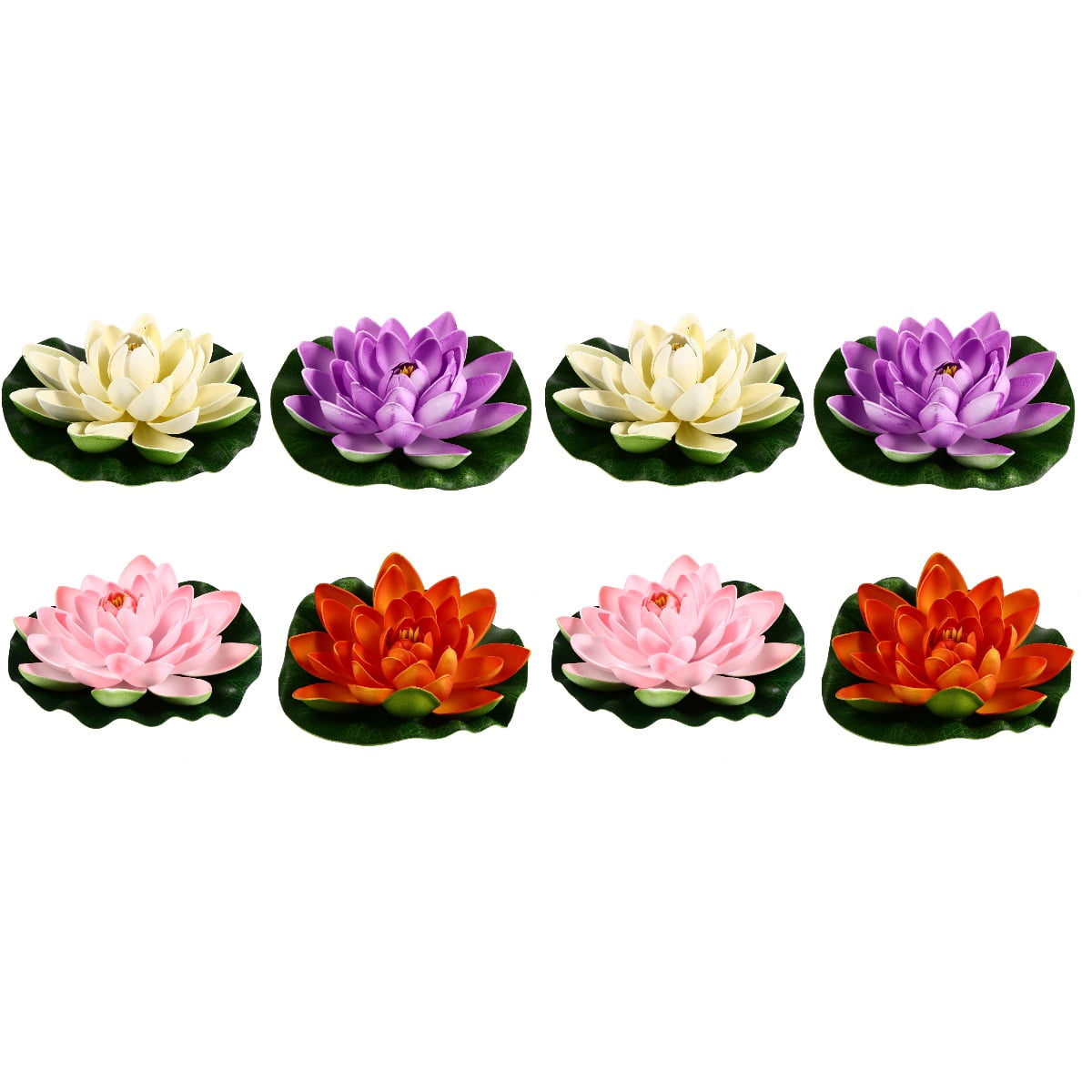 Raindrops 8 pcs Simulation Lotus Aquarium Pond Water Lily False Lotus ...