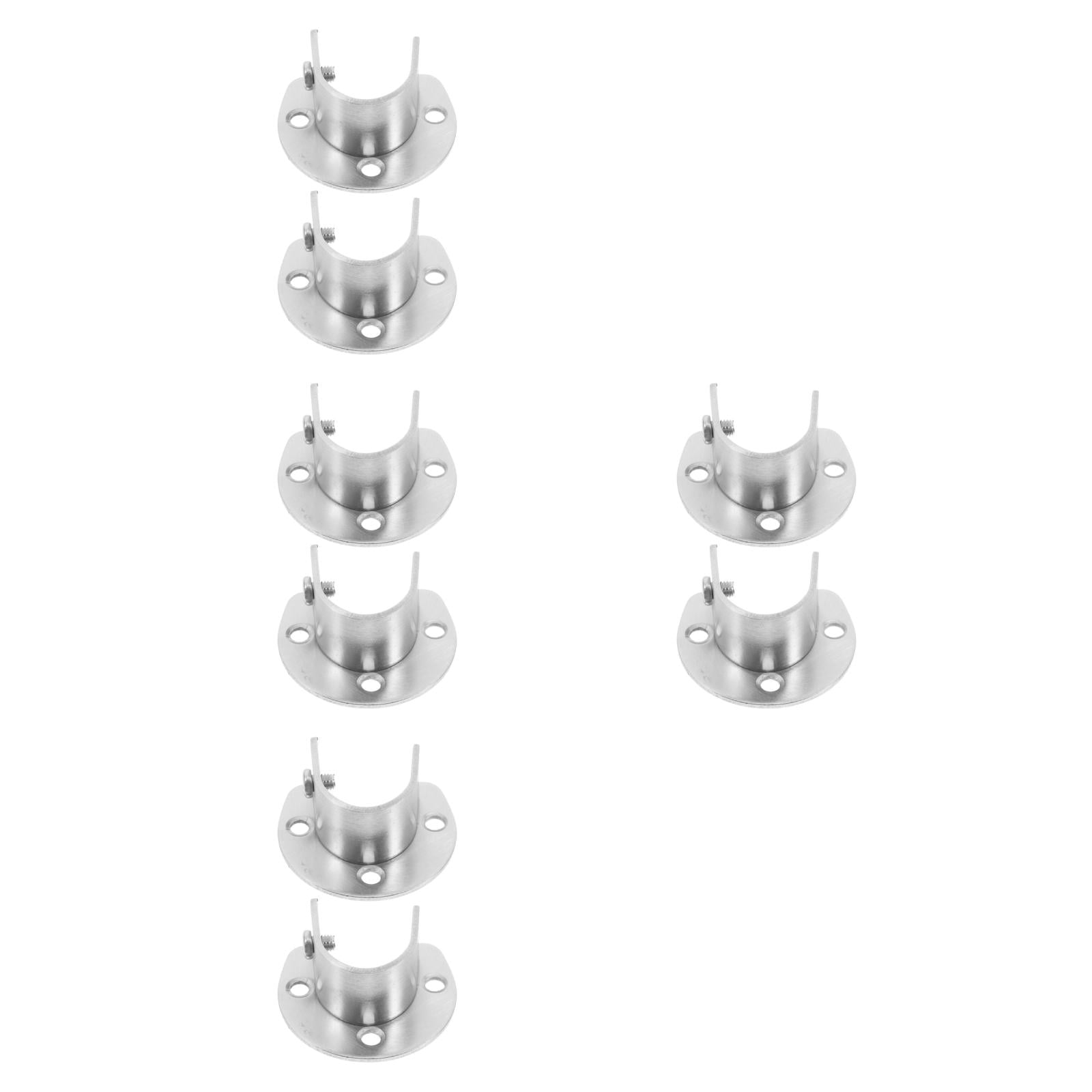 Raindrops 8 pcs Stainless Steel Closet Rod End Supports Clothing Rod ...