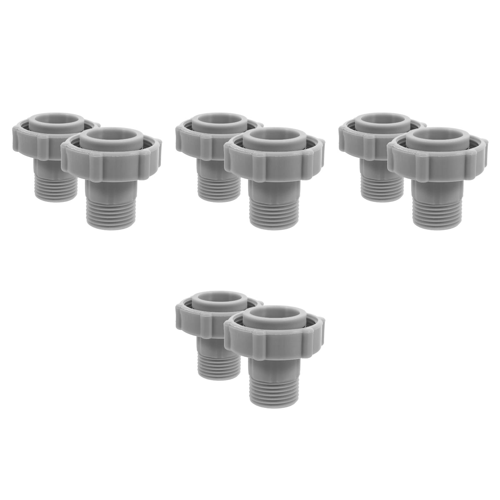 Raindrops Water Pipe Connection Adapter Grey PVC 8Pcs 1.8In - Walmart.com