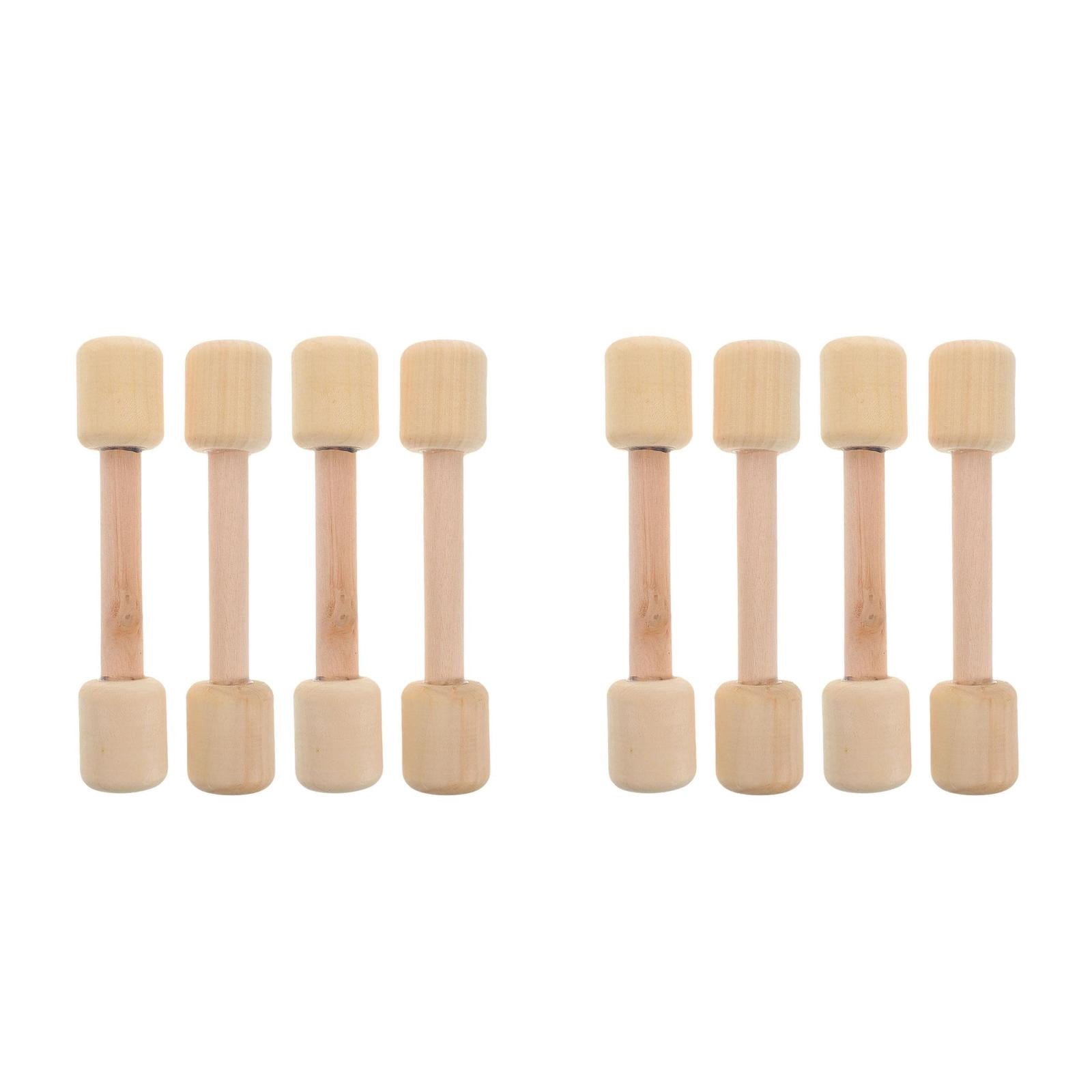 Raindrops 8 Pcs Beige Wood Kids Dumbbells Toddlers Gym Equipment ...