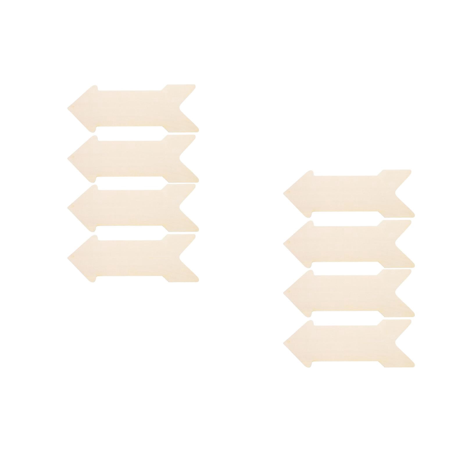 Raindrops 8 pcs Unfinished Wooden Cutouts Graffiti Arrow Wood Slices ...