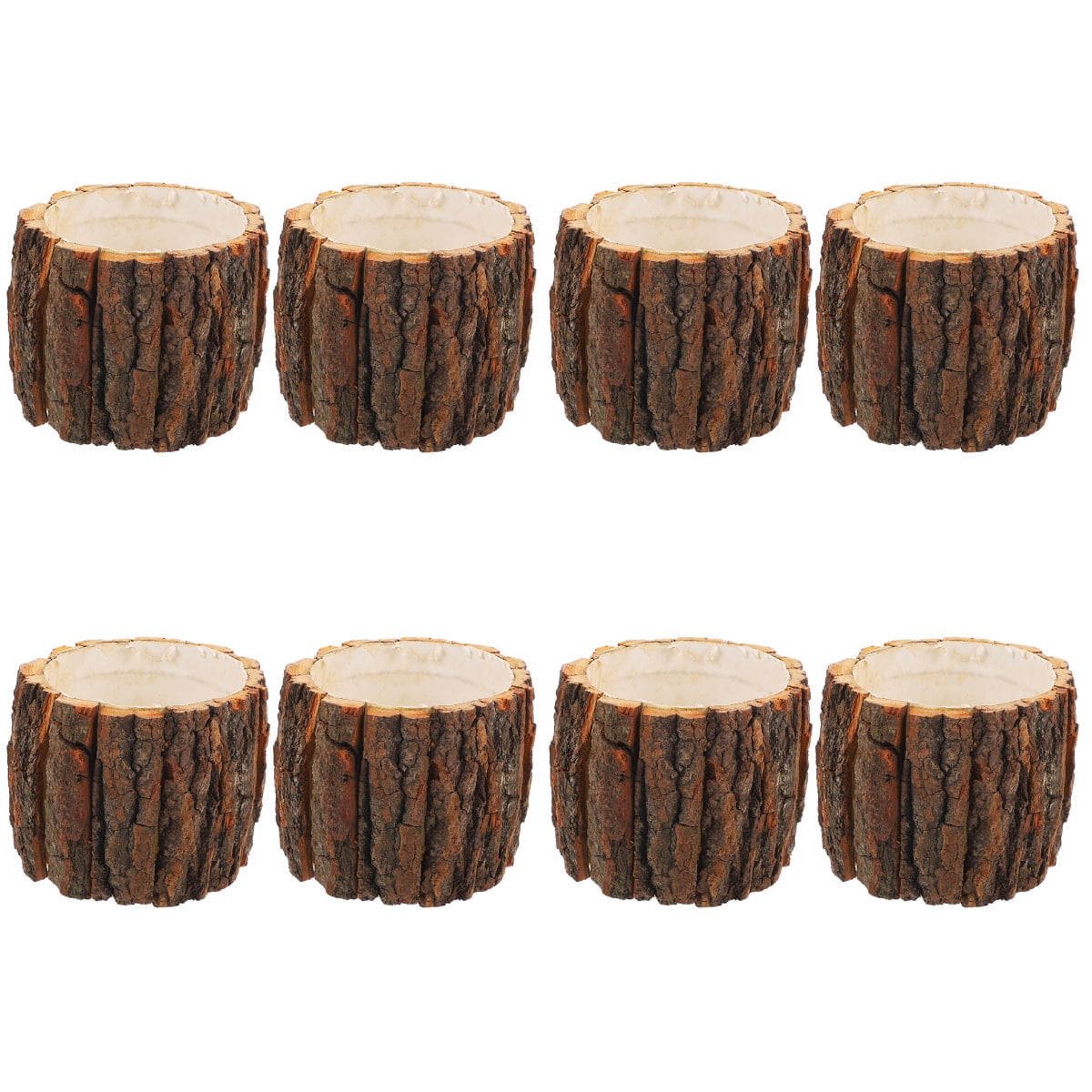 Raindrops 8 pcs Wooden Flower Vase Succulent Planter Pots Decorative ...
