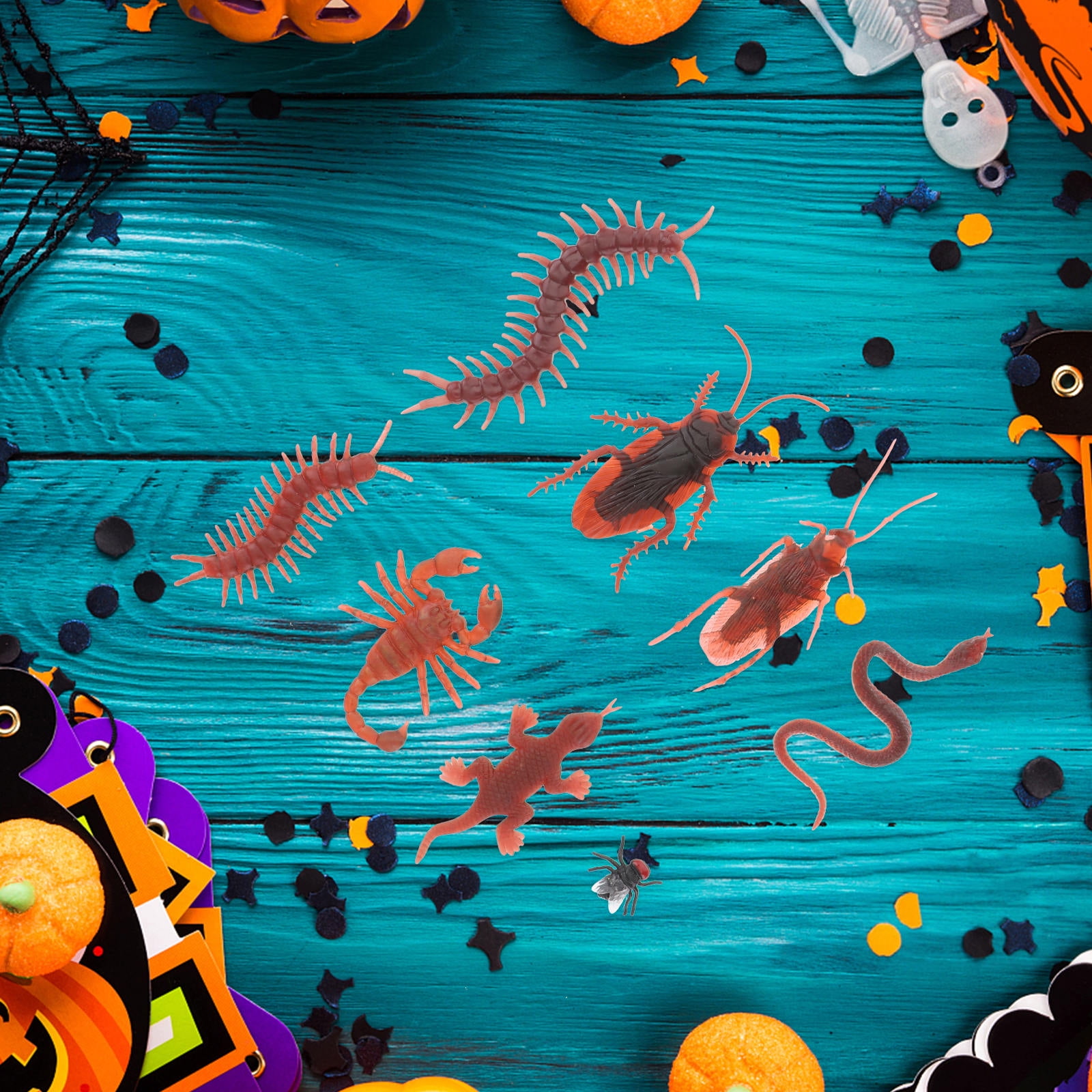 Raindrops 80 PCS Realistic Bugs Fake Insect Prank Toys Small Scorpion ...