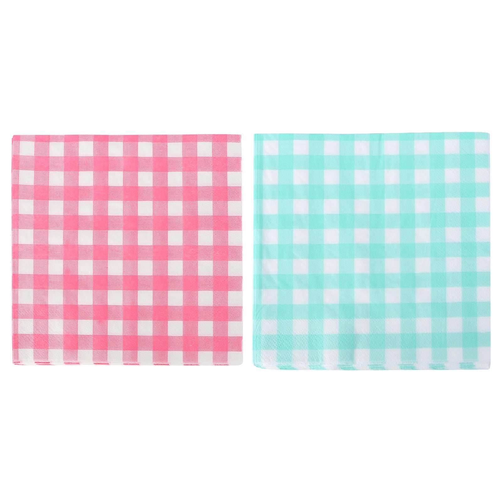 Raindrops 80 Pcs Gingham Paper Napkins Rainbow Table Decoupage for ...