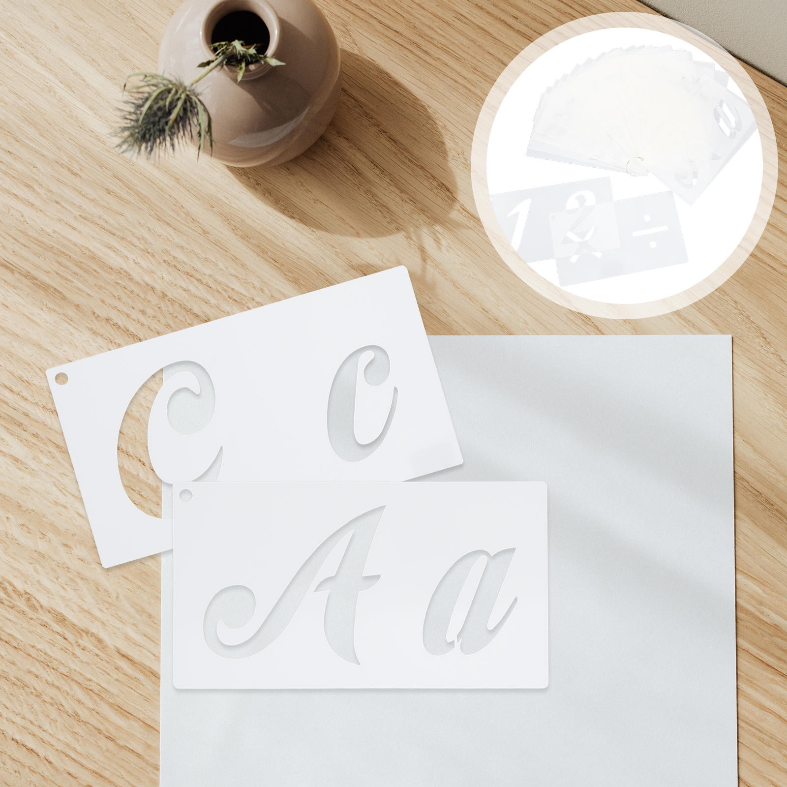 Raindrops 80 Sheets Alphabet Stencils Hollow Letter Number Templates ...