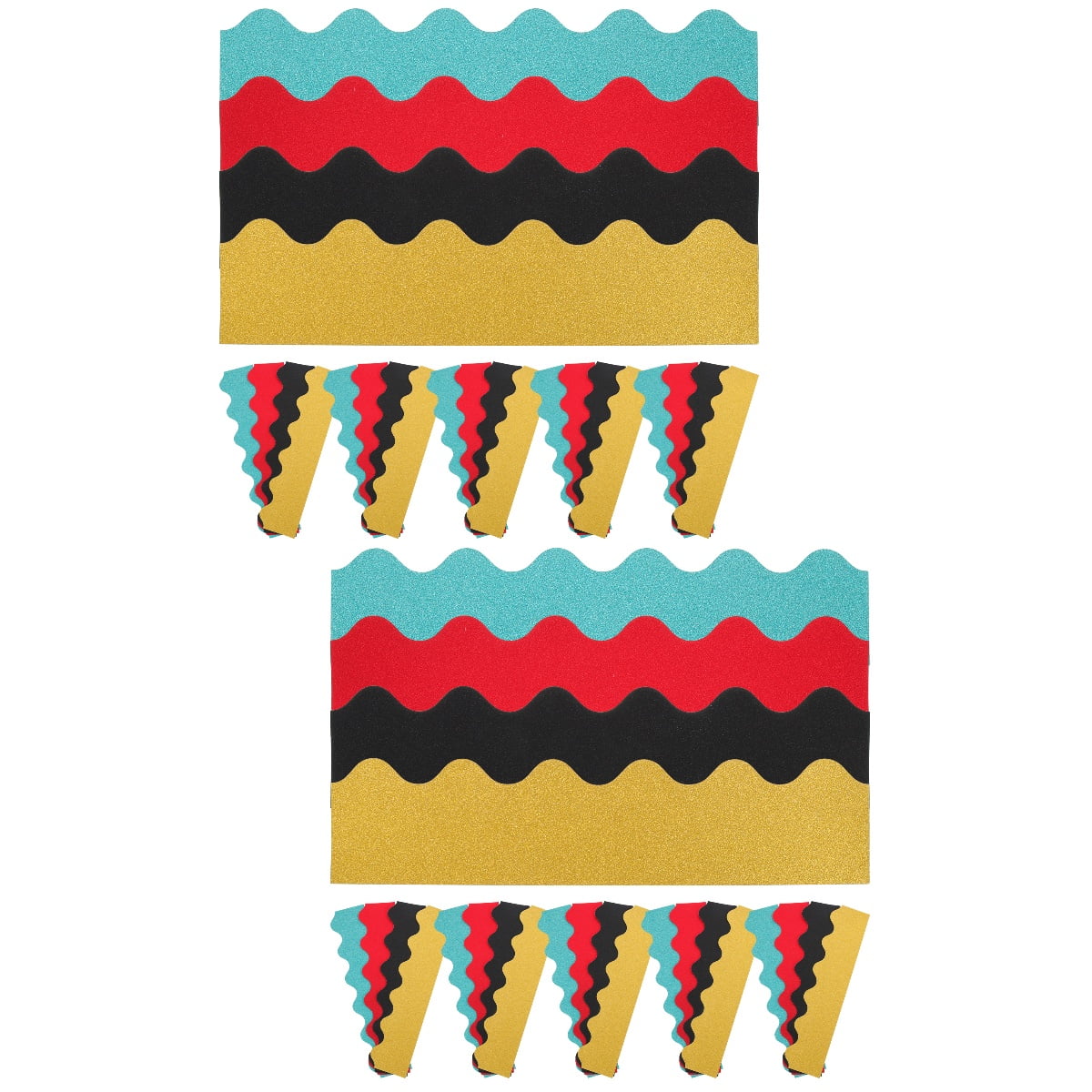 Raindrops 80 pcs Bulletin Board Border Wave Border Paper Decorative ...