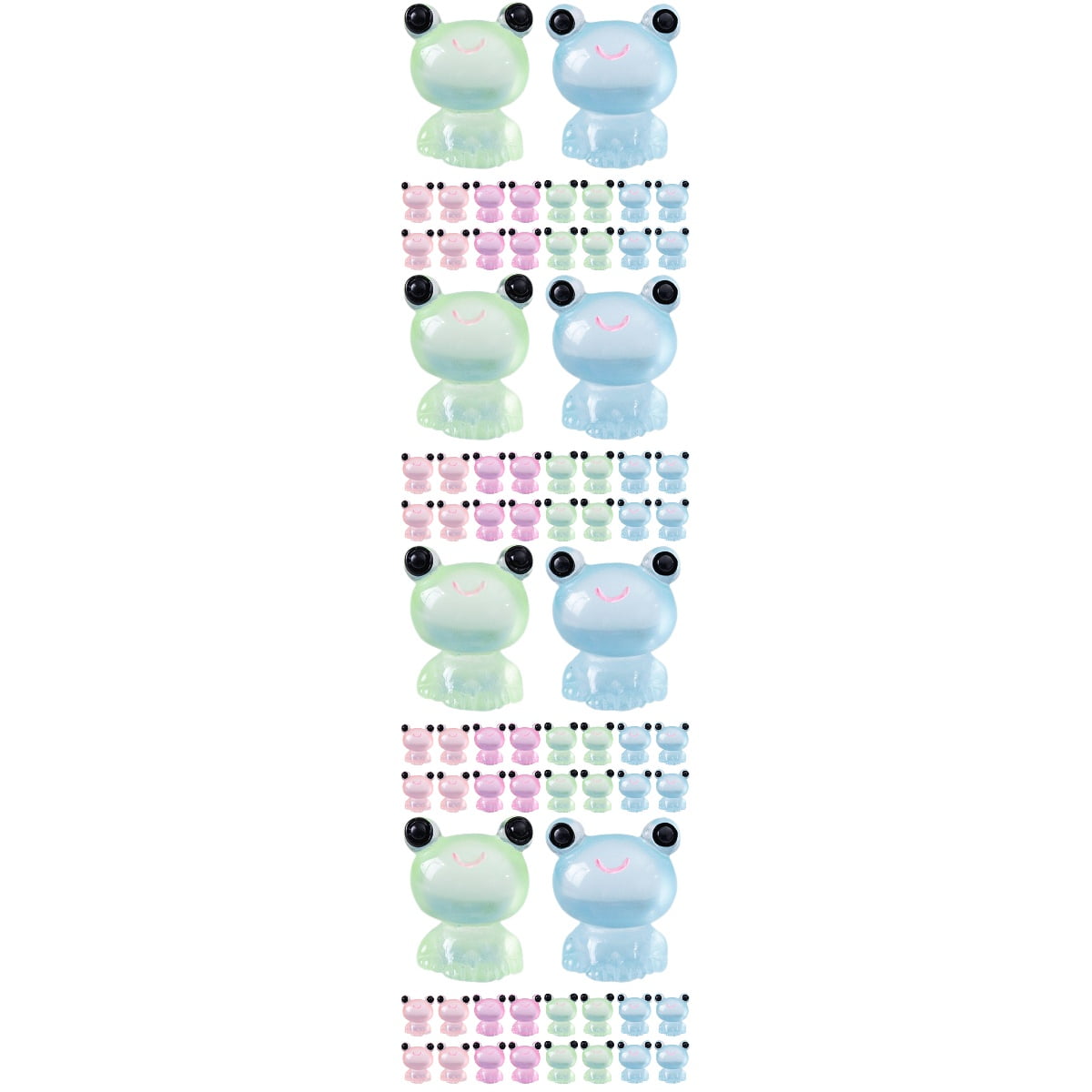 Raindrops 80 pcs Glow in The Dark Frog Statues Miniature Frog Resin Crafts Small Frog Micro Frog ...