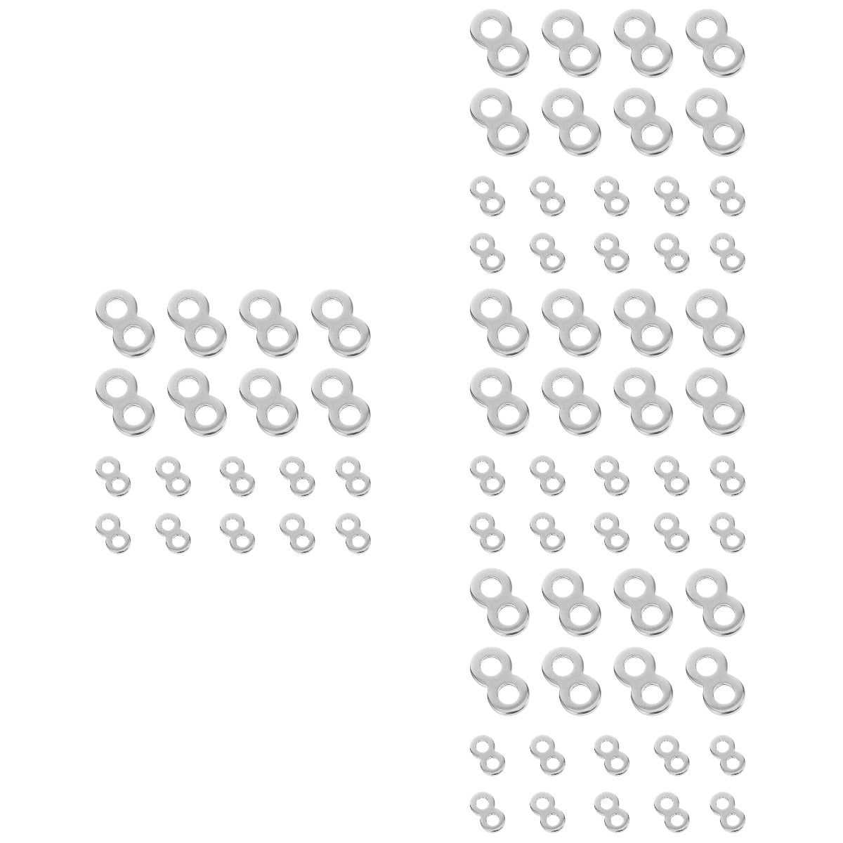 Raindrops 80 pcs Stainless Steel 8 Shaped Fastener Clips 8 Figure ...