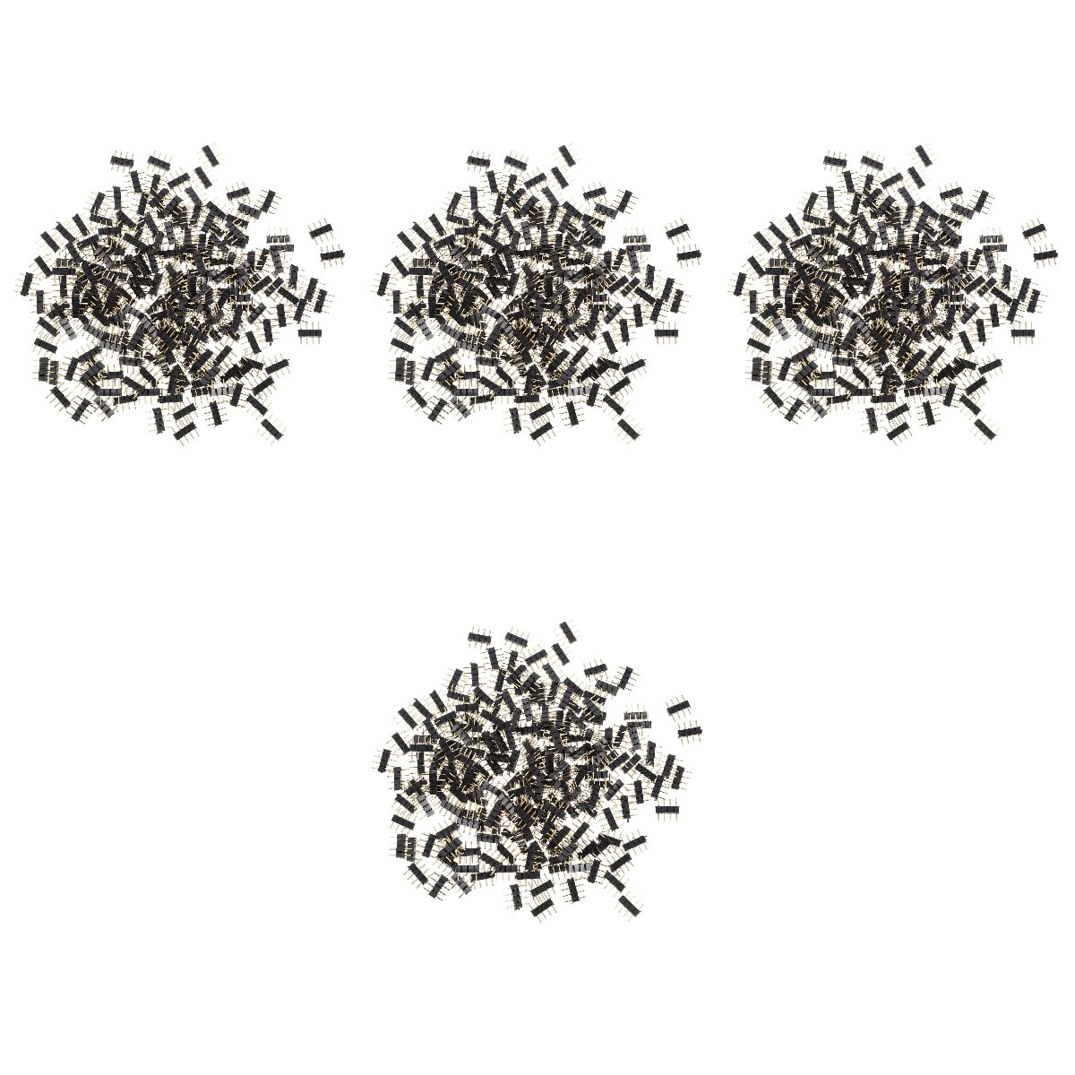 Raindrops 800 Pcs Pin Male Connectors Copper Male Pin Headers RGB Strip ...