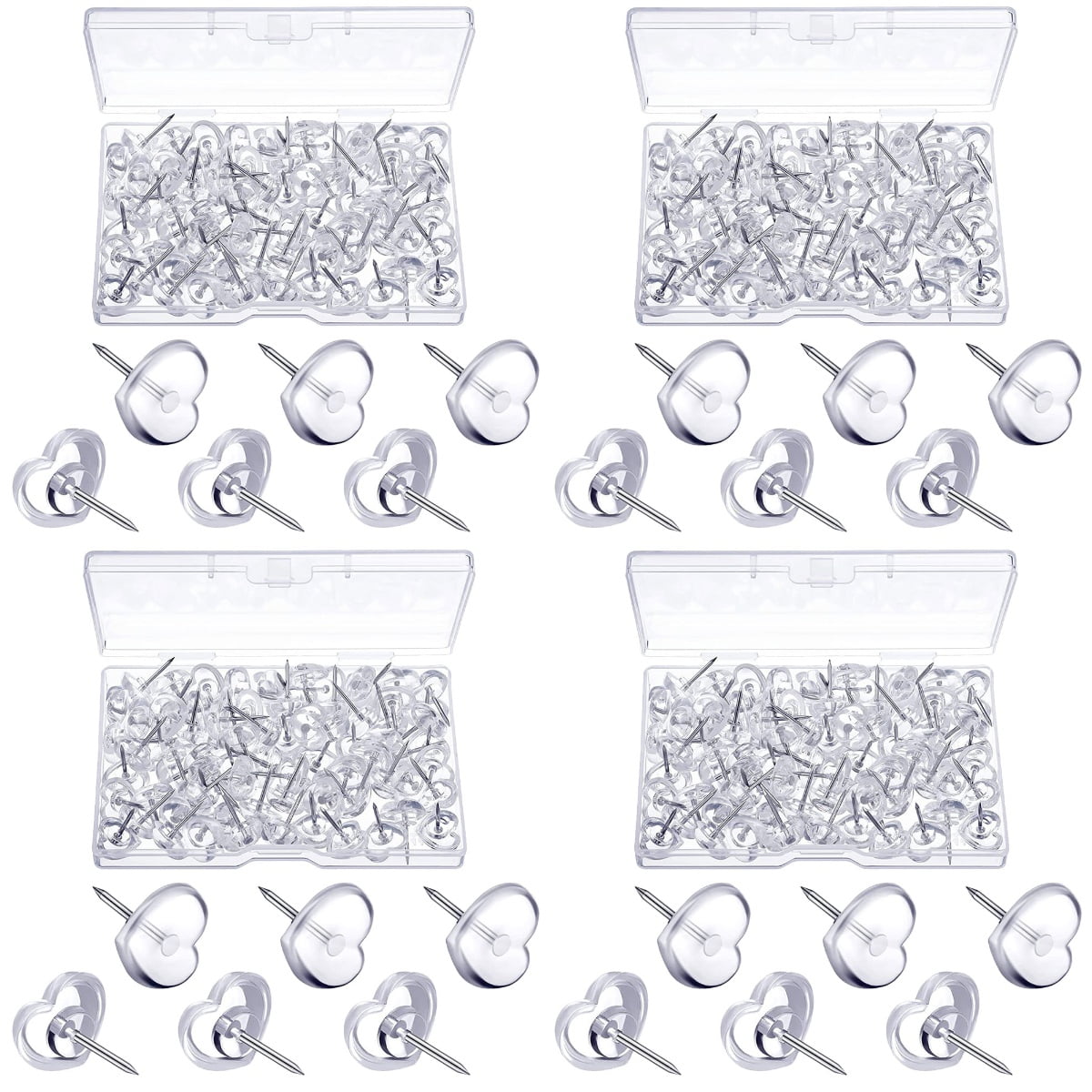 Raindrops 800 Pcs Replaceable Push Pin Multi-function Thumbtacks Heart ...