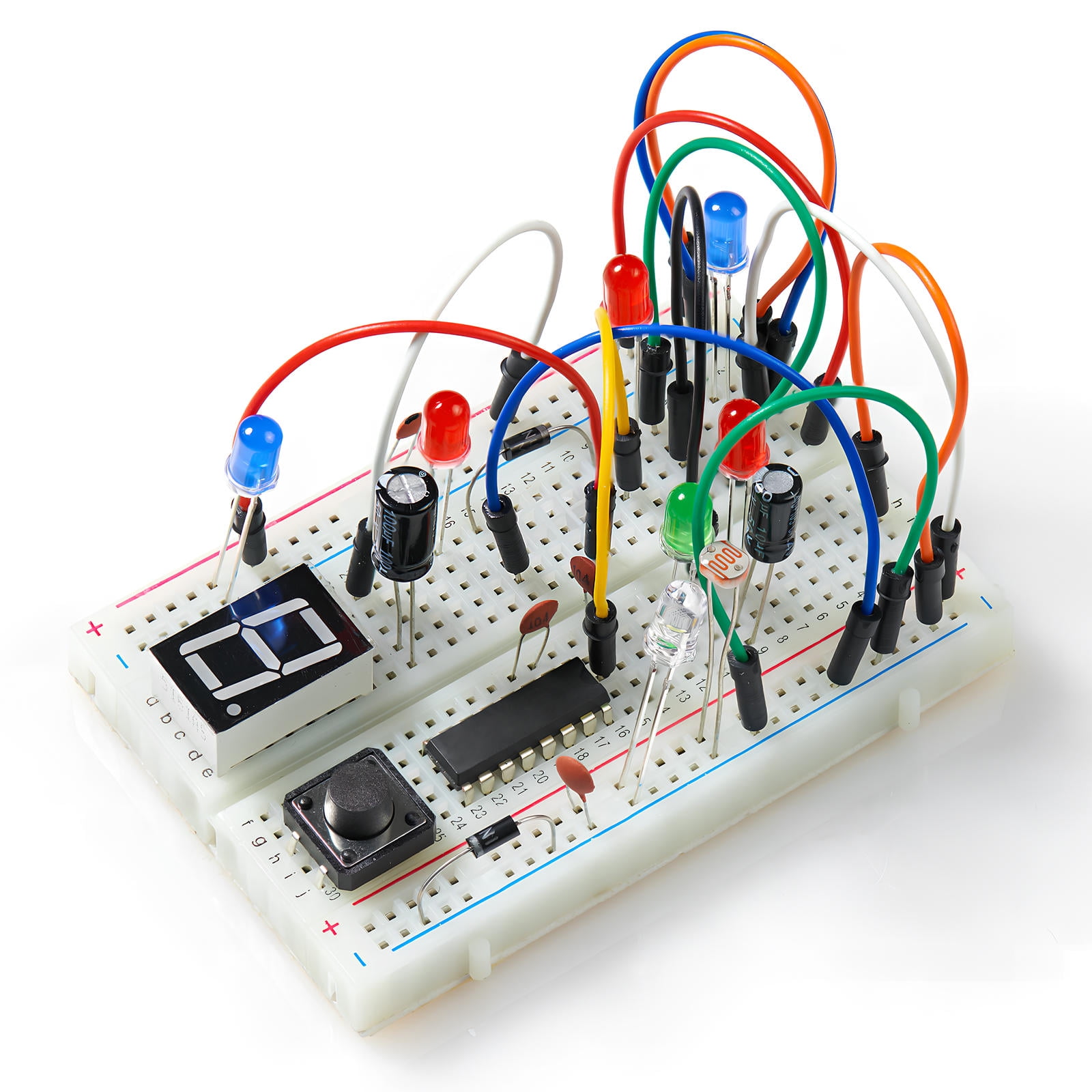 Raindrops 840 Pcs Protoboard Kit Flexible Wire Prototyping Breadboard ...