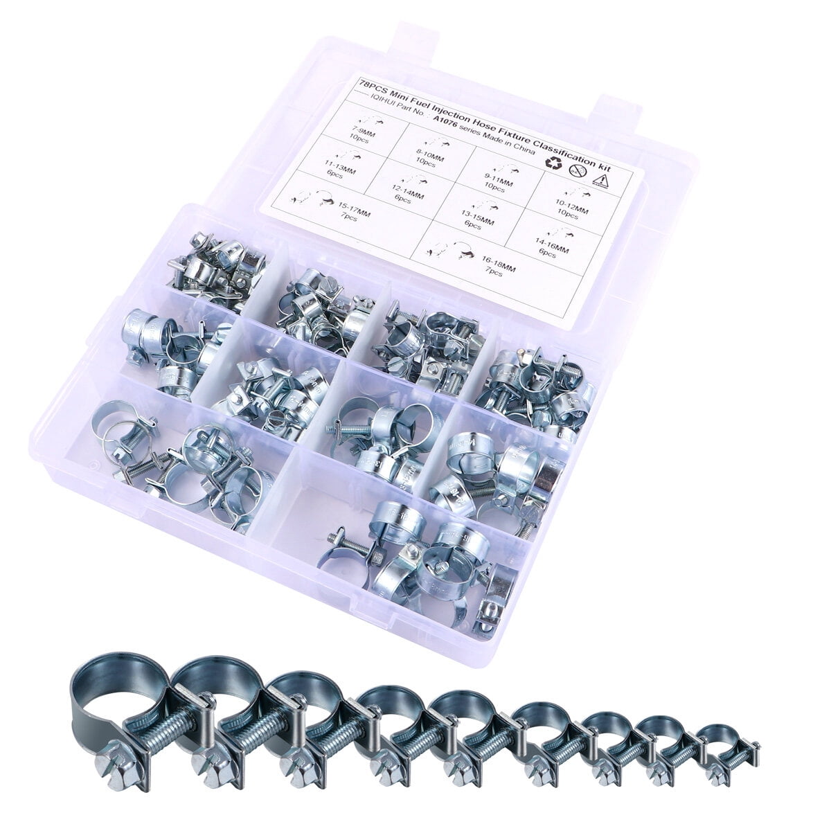 Raindrops 88 Pcs Throttle Mini Clamp Flexible Hose Clamp Sturdy Hose ...