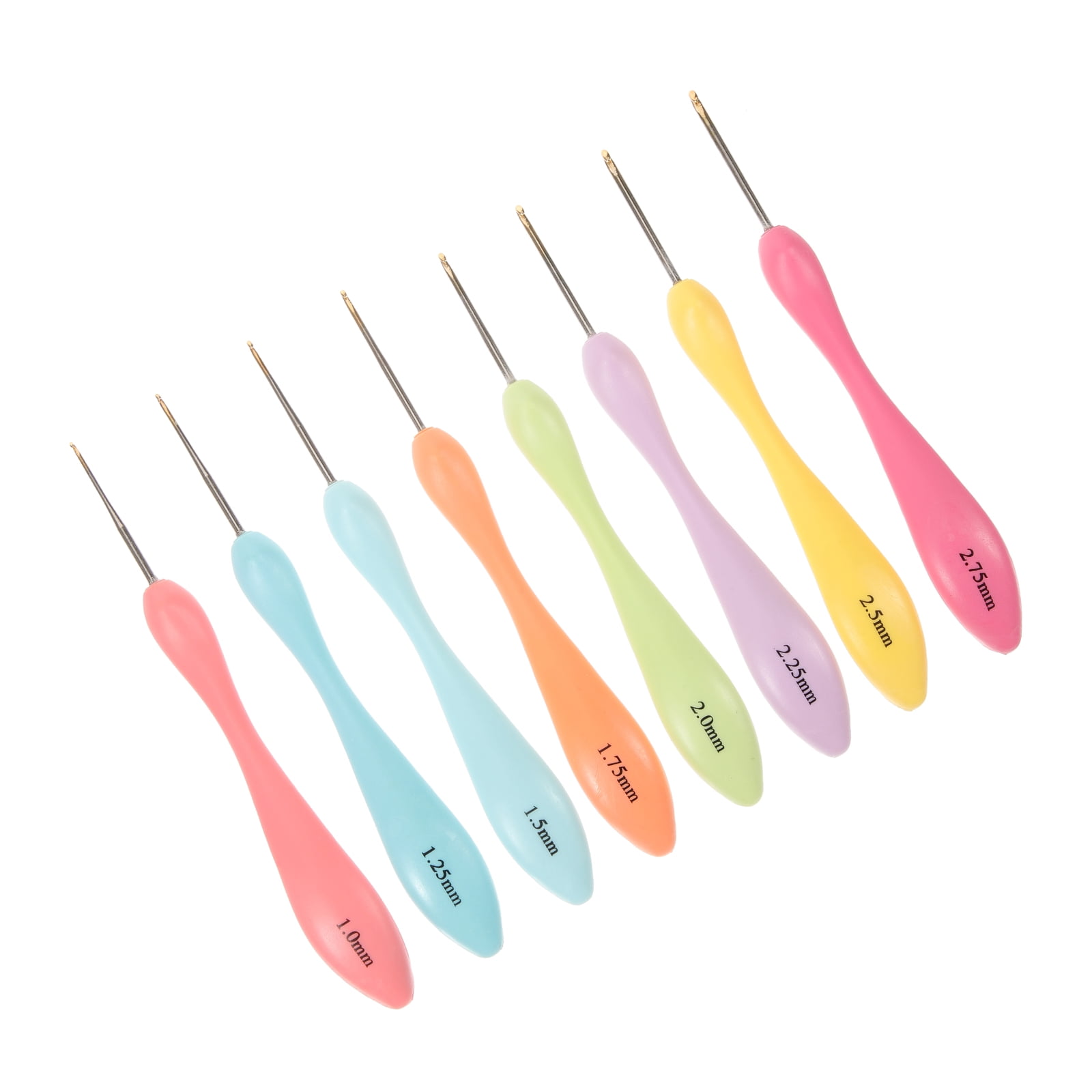 Raindrops 8Pcs Braiding Crochet Needle Assorted Color Plastic Aluminum ...