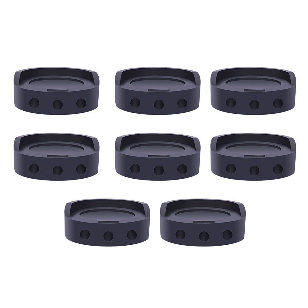Raindrops 8Pcs Furniture Foot Mat Black Rubber Round for Hardwood ...