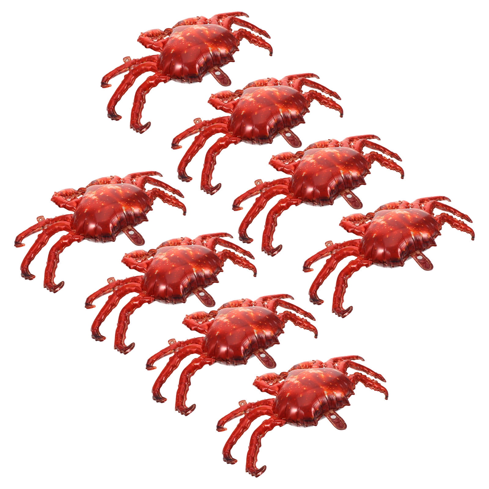 Raindrops 8Pcs Inflatable Crab Balloons Red Aluminum Foil for Marine ...