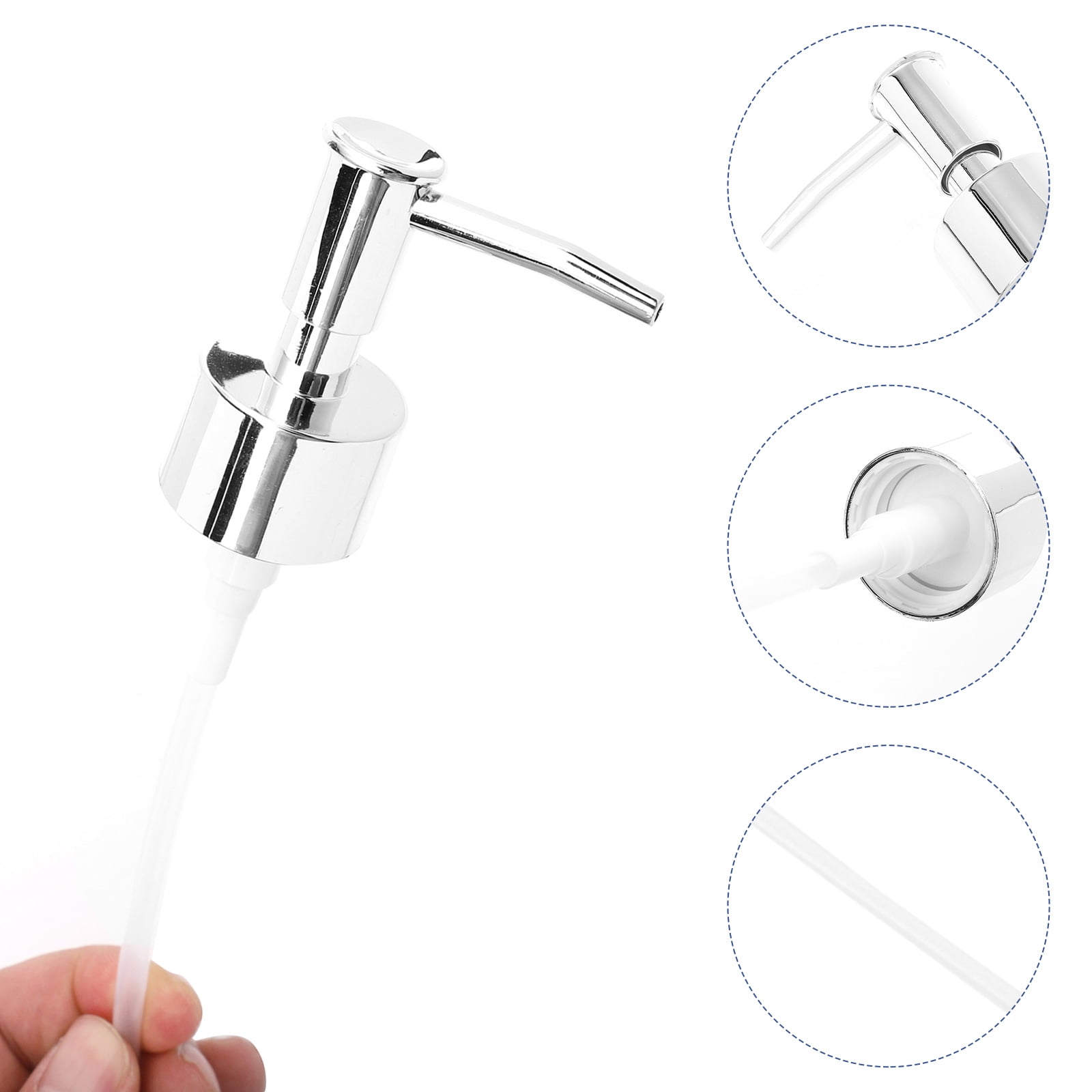 Raindrops 8Set Small Pump Bottles Silver Cylindrical Abs Material ...