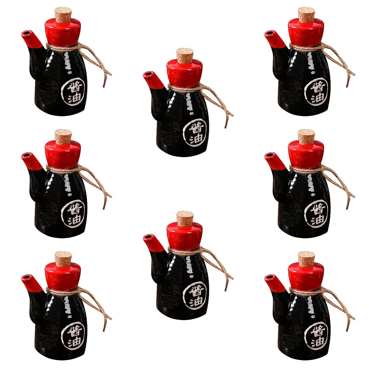 Raindrops 8pcs 200ml Japanese Ceramic Soy Sauce Dispenser Vinegar ...